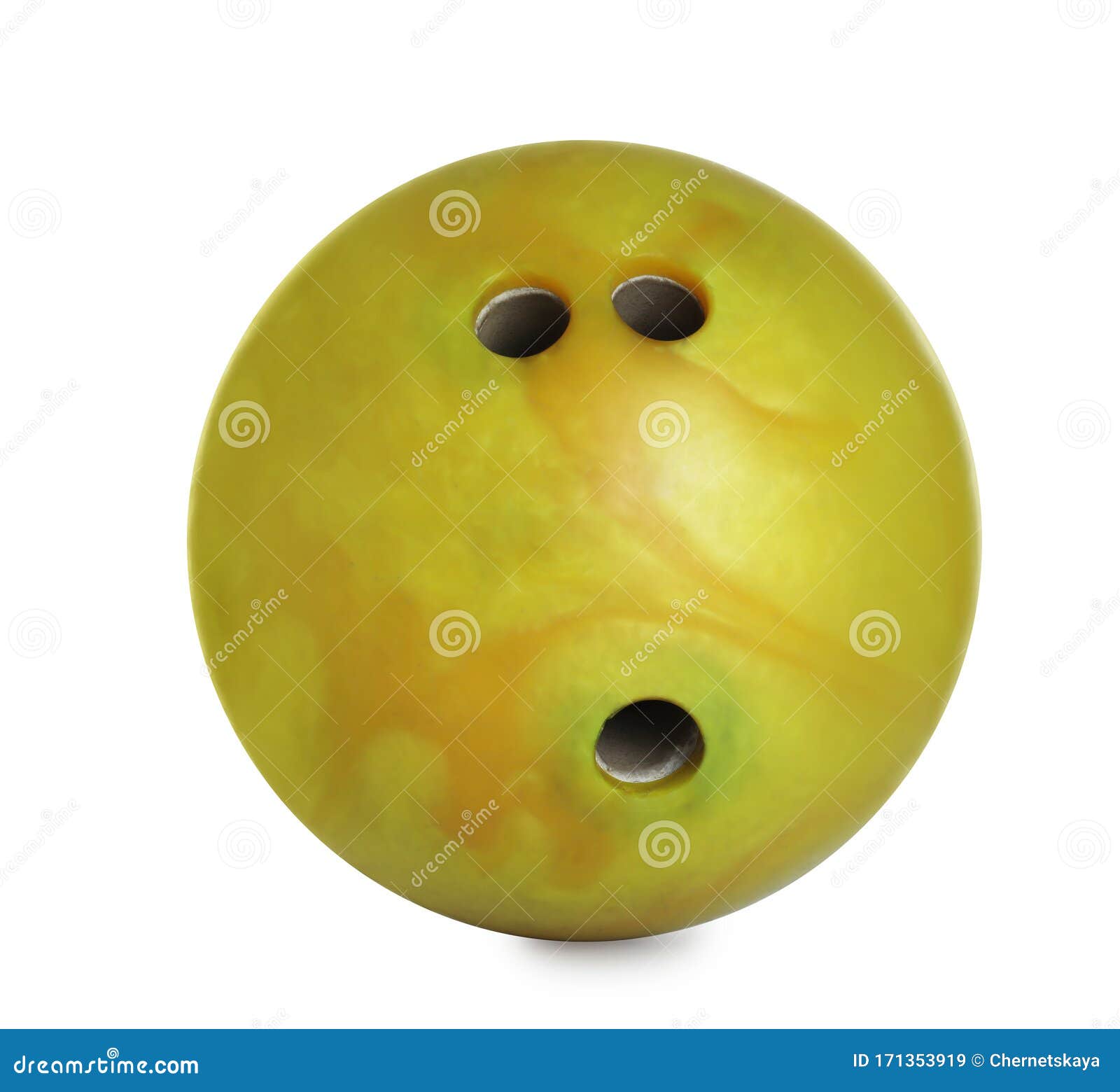 A Yellow Bowling Balls Has Ready For Player To Throwing Ball Royalty ...