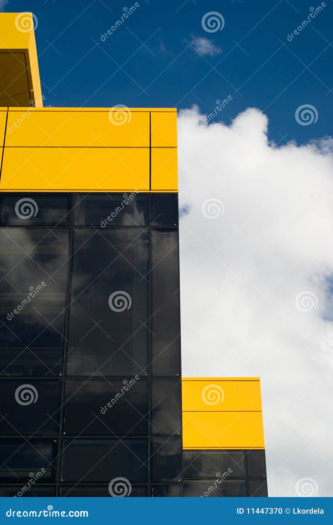 Modern yellow building stock photo. Image of glass, office - 11447370