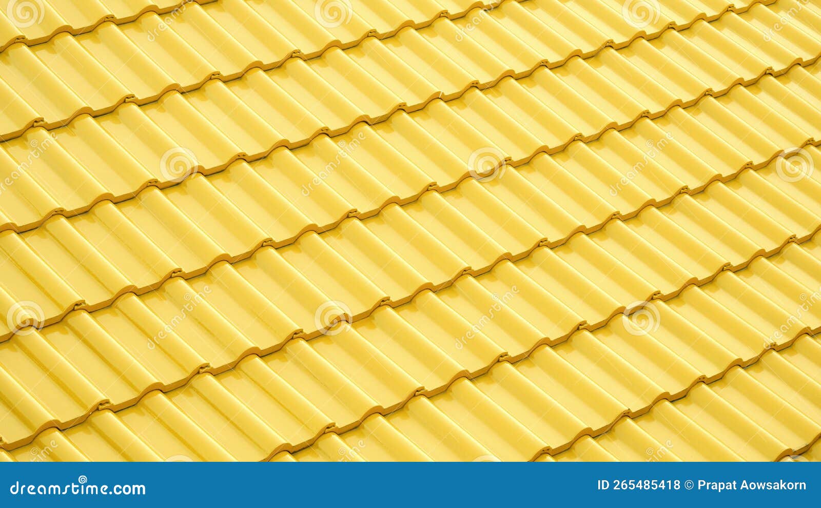 Modern Yellow Ceramic Tile Roof with Light Reflection on Surface in ...