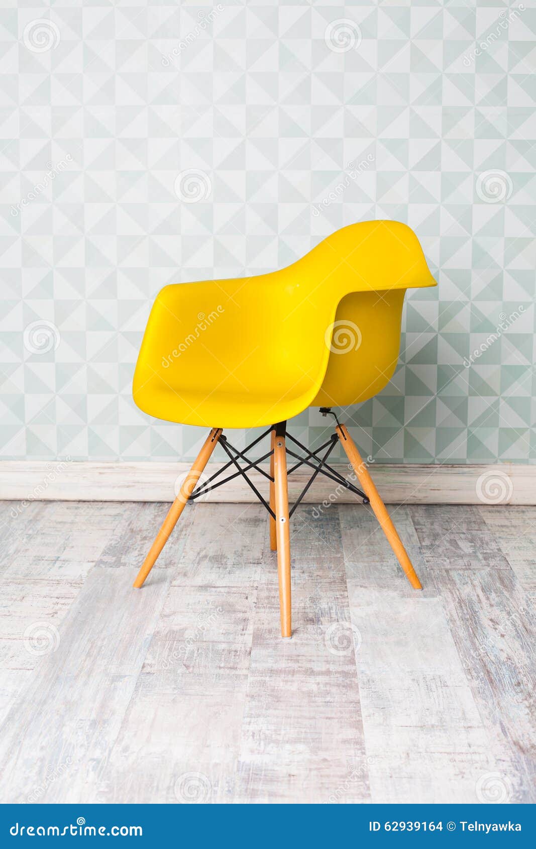 Modern yellow chair stock photo. Image of living, concept - 62939164