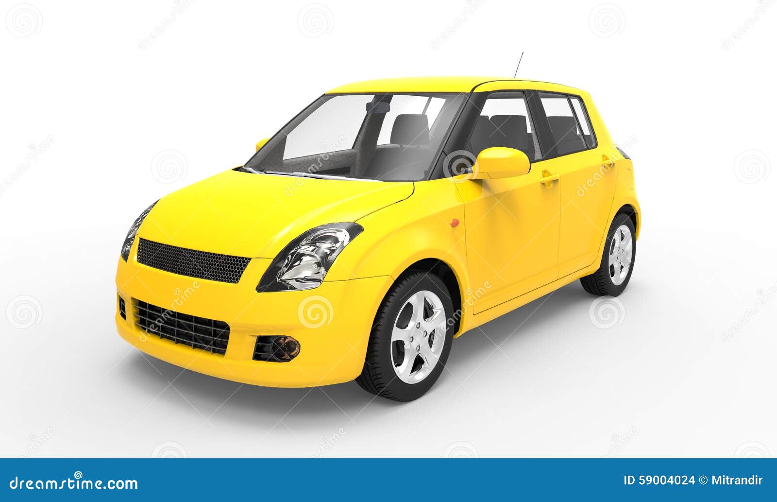 Modern Yellow Compact Car - Side View Stock Photo - Image of family ... Modern Yellow Compact Car - Side View Stock Photo - Image of family ...