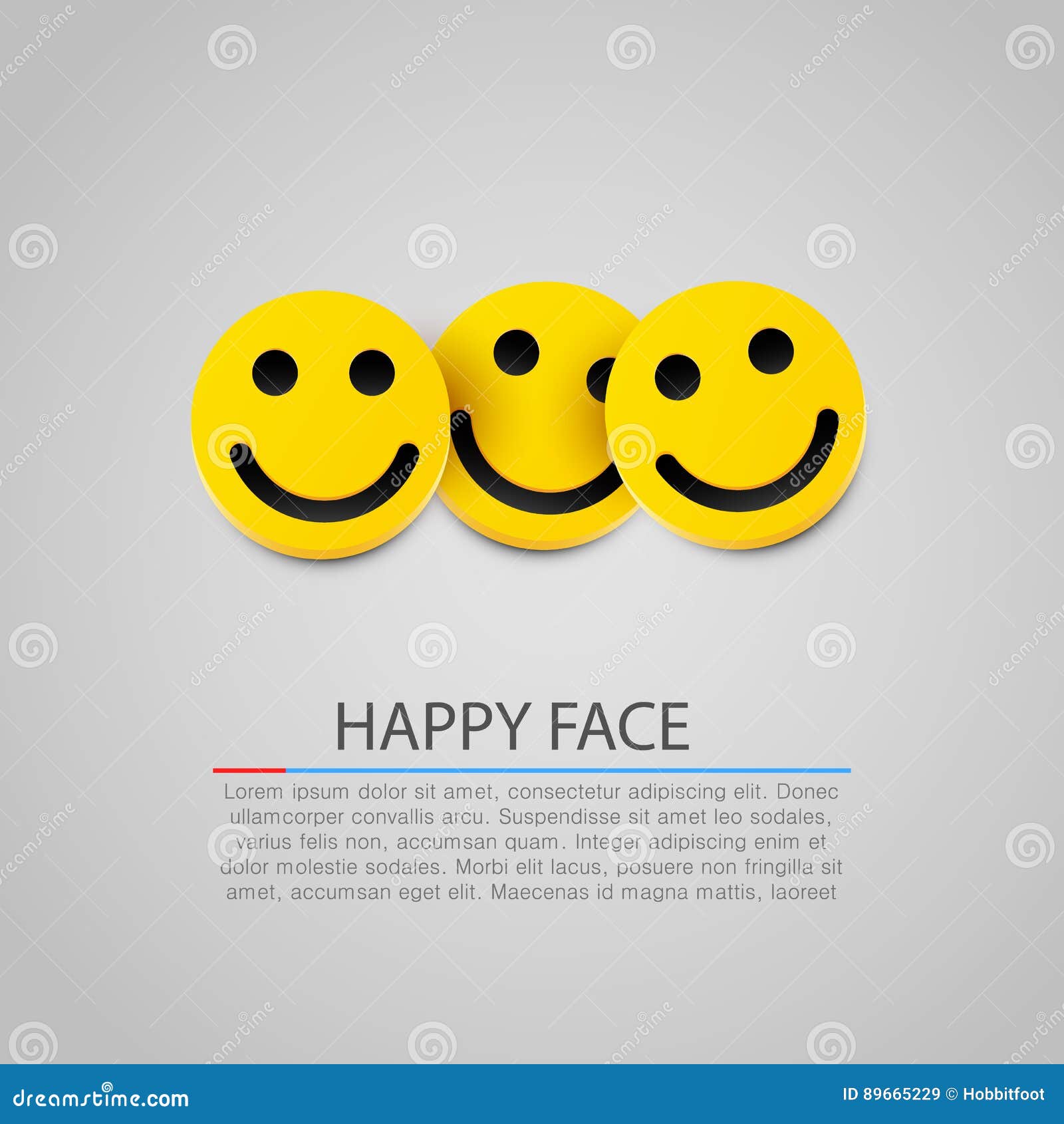 Modern Yellow Laughing Three Smiles. Vector Stock Vector - Illustration ...