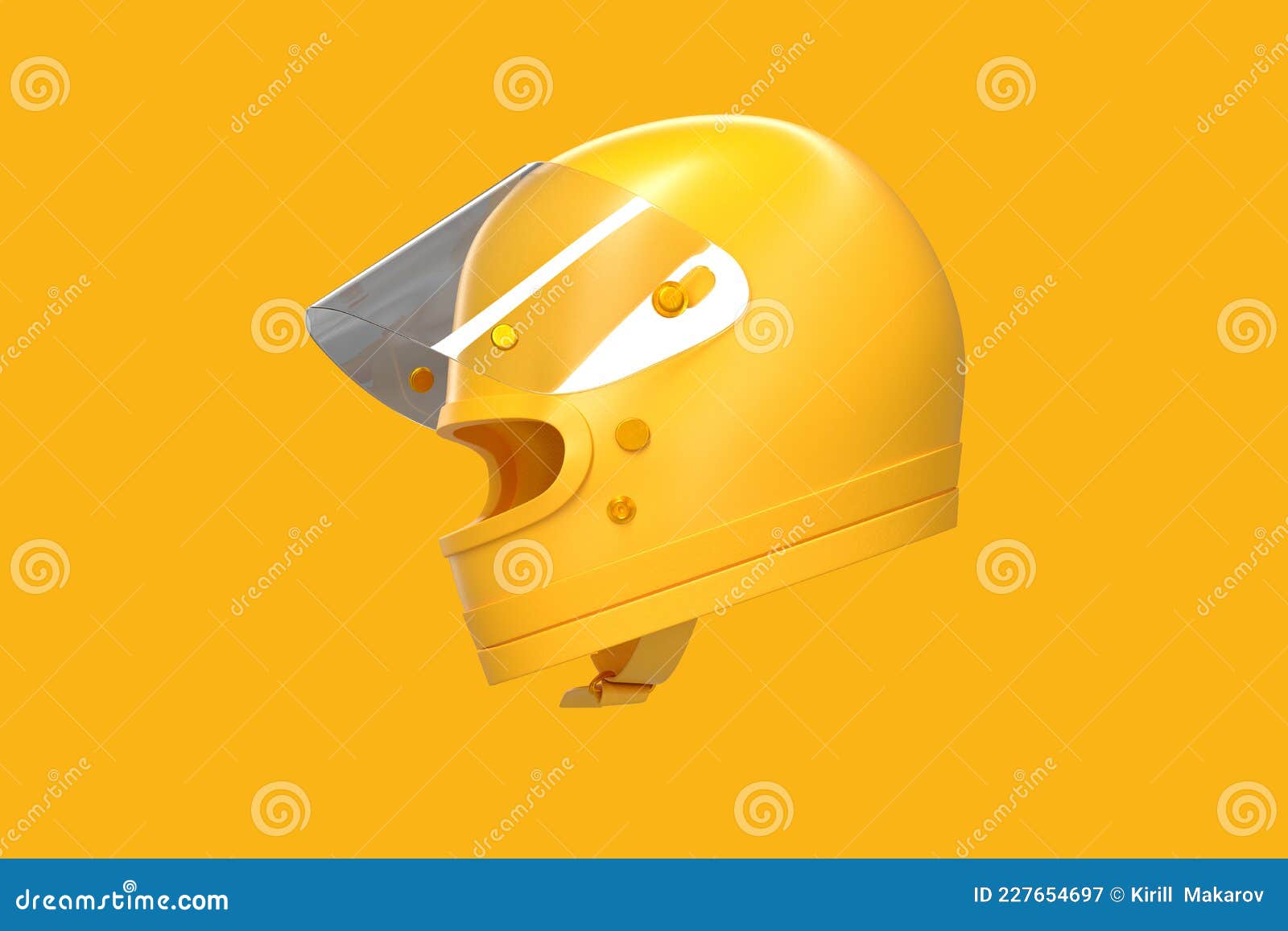 Yellow Racing Go Kart With Number One Waiting At Starting Line Stock ...