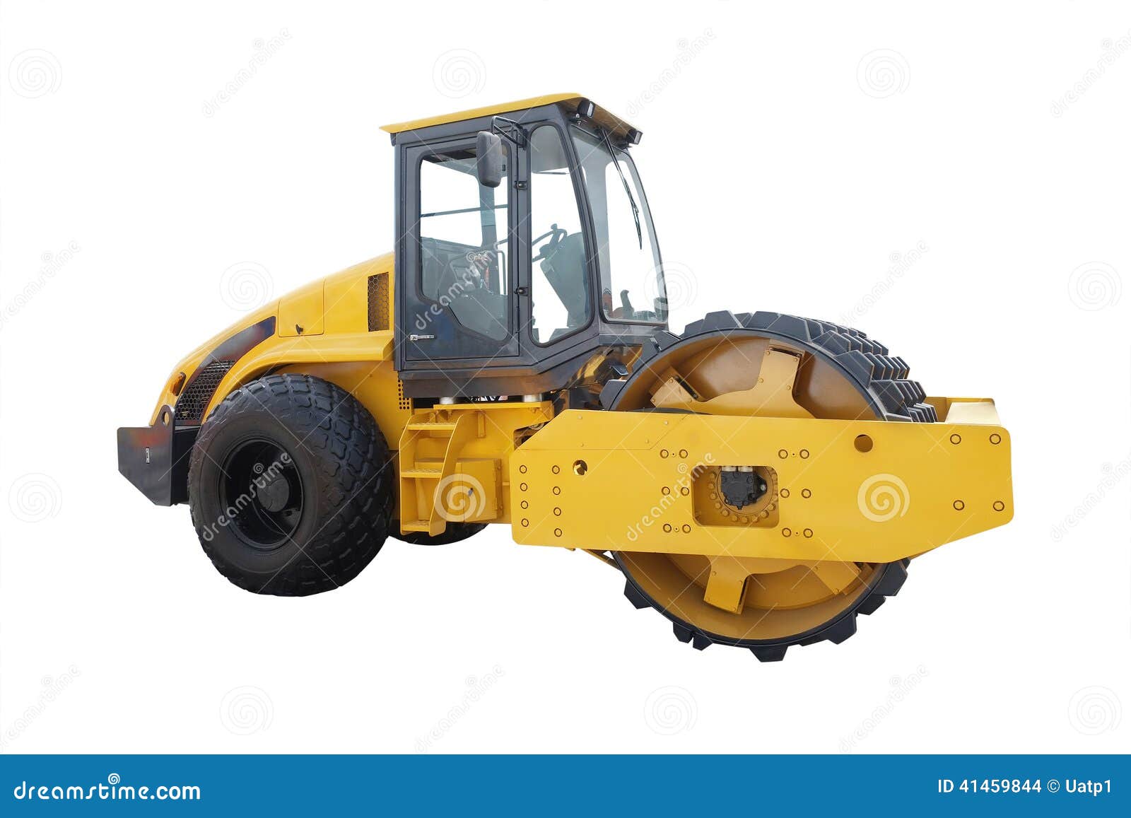 Modern Yellow Road Roller Separately Stock Photo - Image of heavy ...