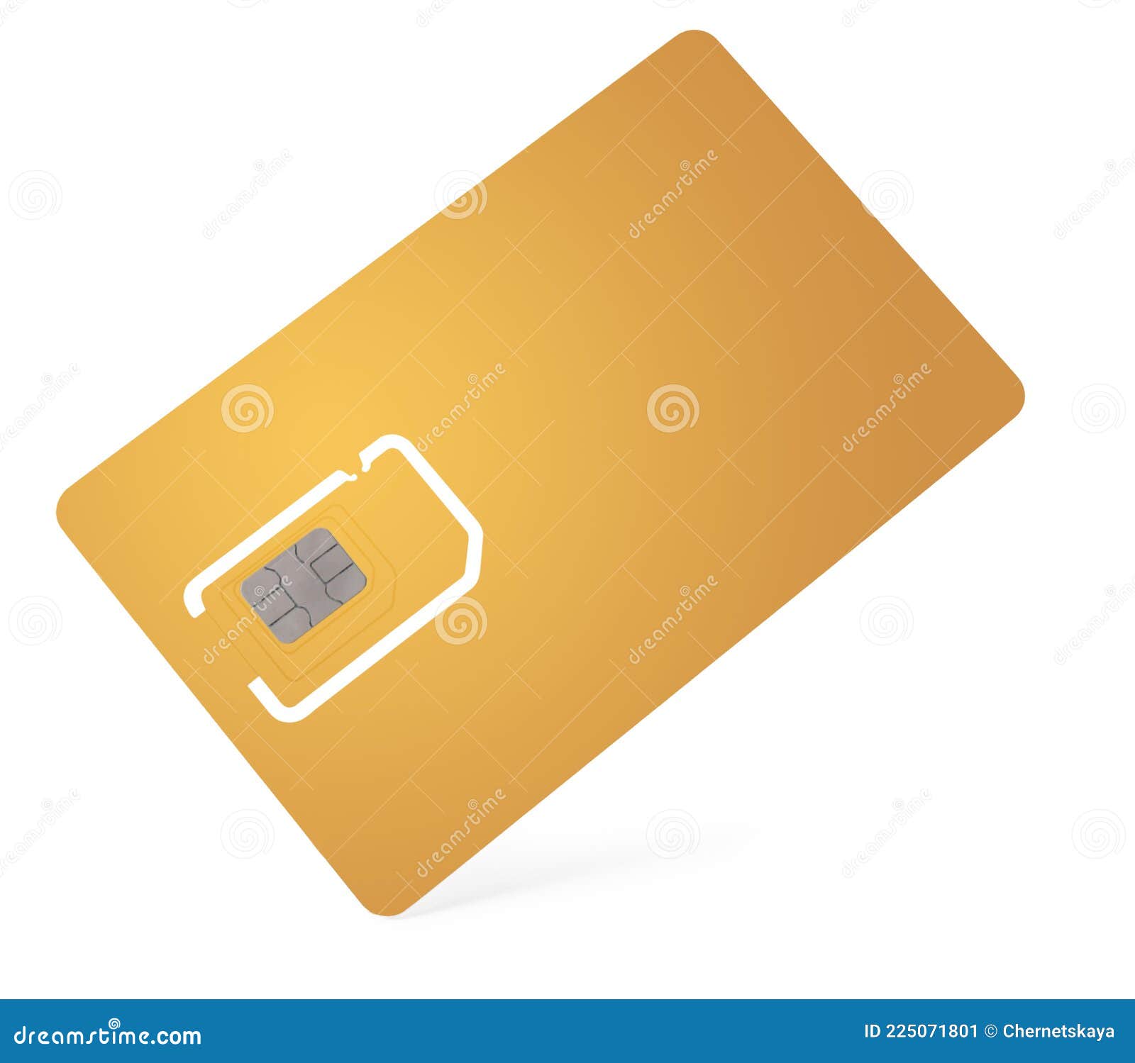 Modern Yellow SIM Card on White Stock Image - Image of identity, color ...