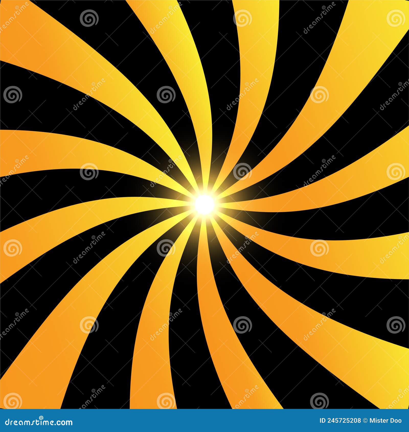 Modern Yellow Sunburst Background Vector Illustration. Gradient Yellow ...