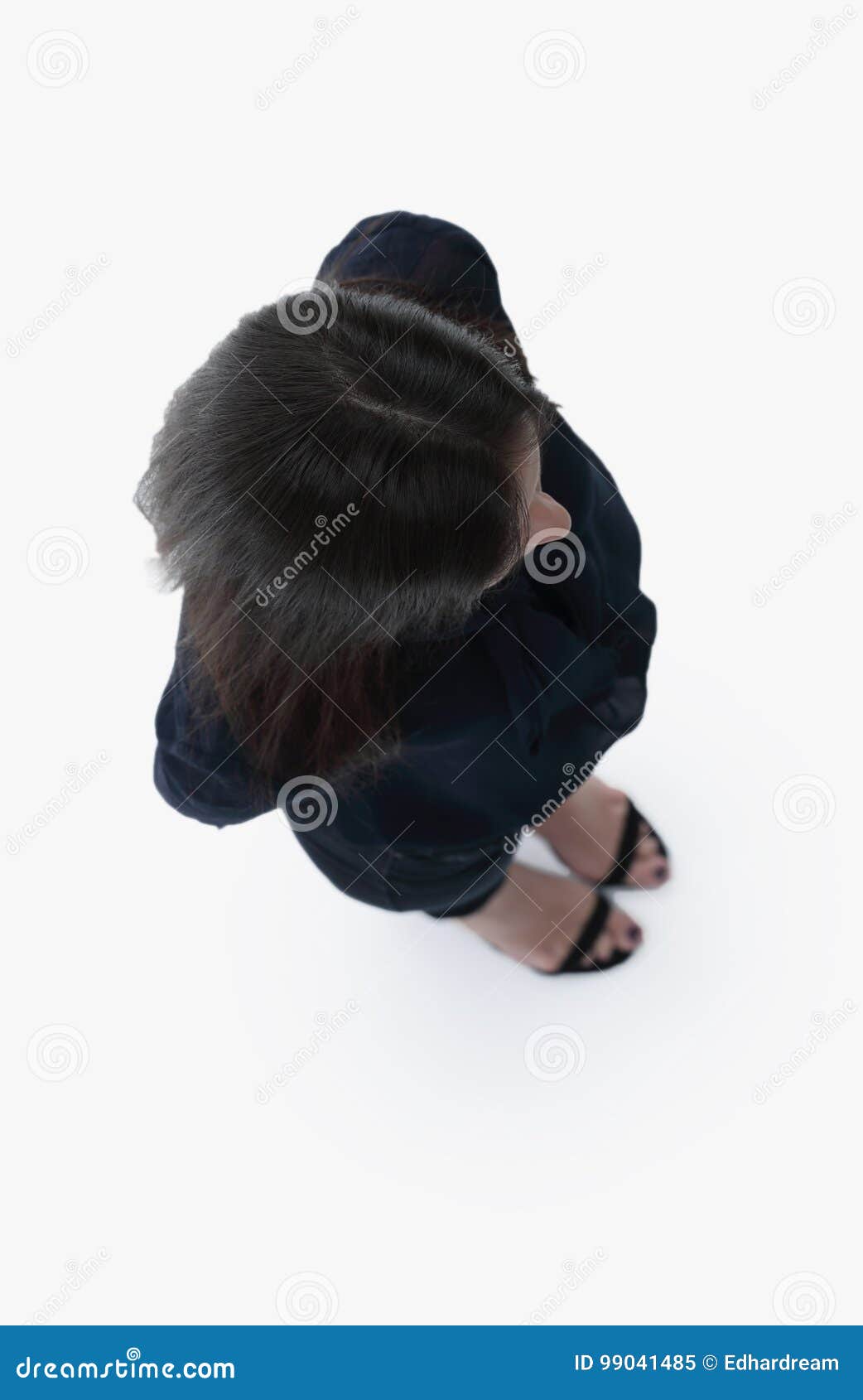 View from Above. Modern Young Business Woman Looking Up Stock Image ... View from Above. Modern Young Business Woman Looking Up Stock Image ...