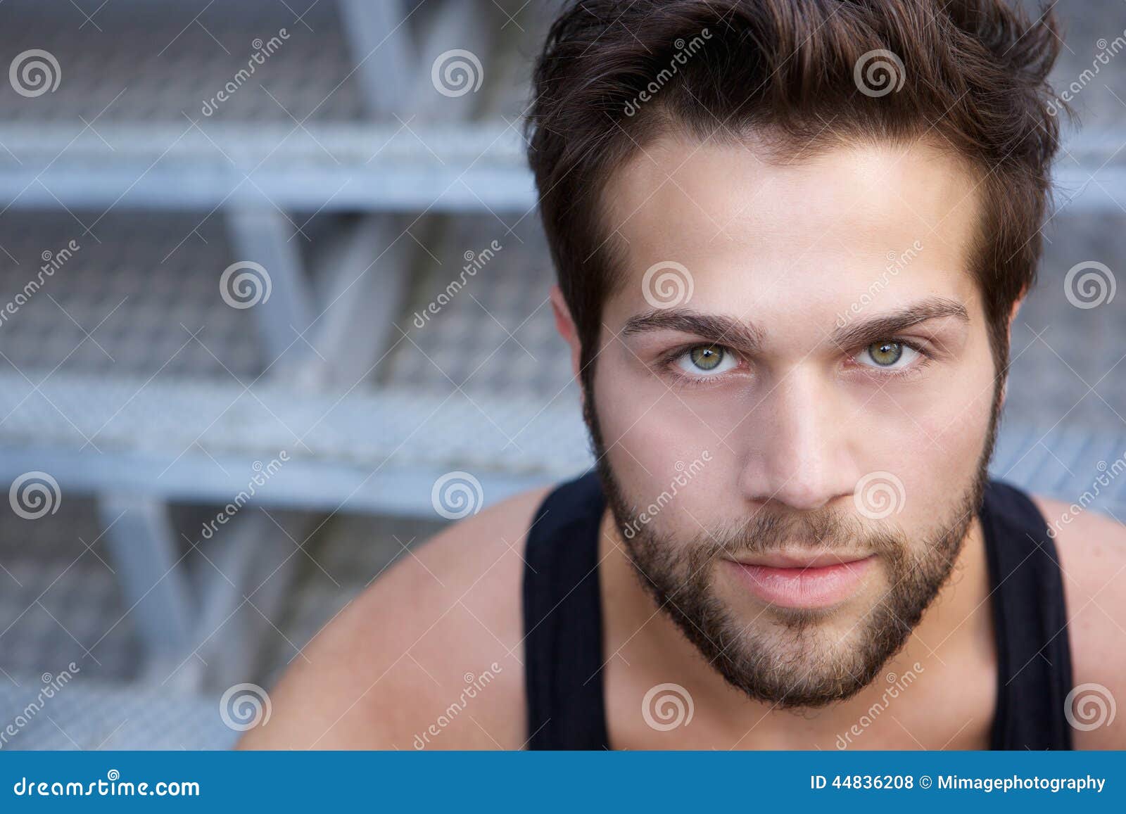 Modern Young Man with Beard Staring Stock Photo - Image of beauty, face ...