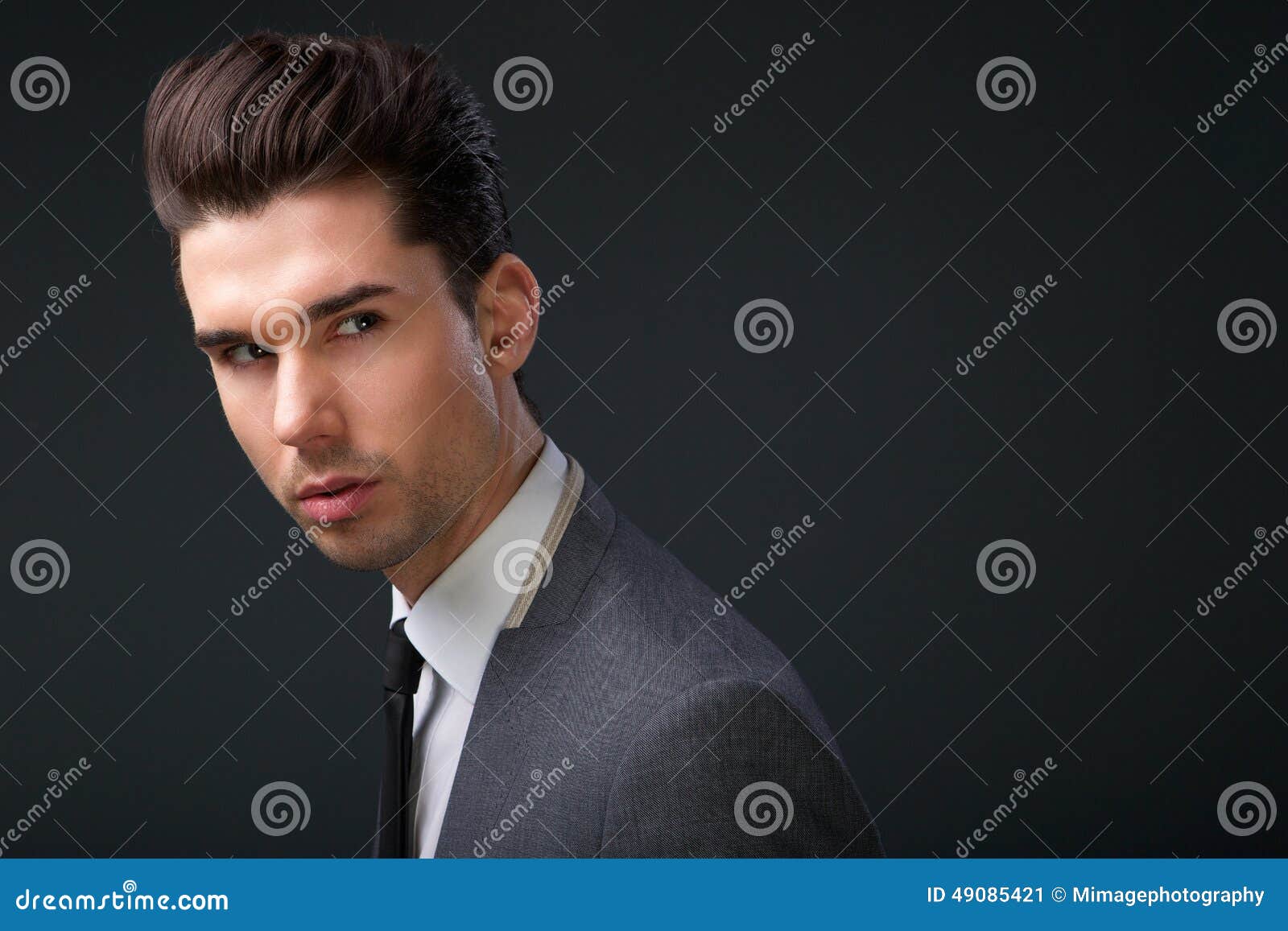 Modern Young Man Cool Hairstyle Stock Image - Image of cute, hair: 49085421