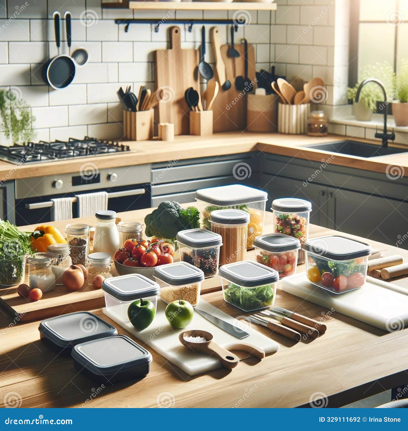 Modern Zero Waste Kitchen Setup for Culinary Masterclass Stock Photo ...