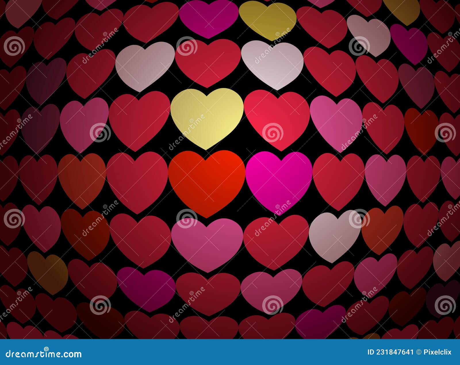 Modern Zooming Heart Pattern in Red Stock Vector - Illustration of ...