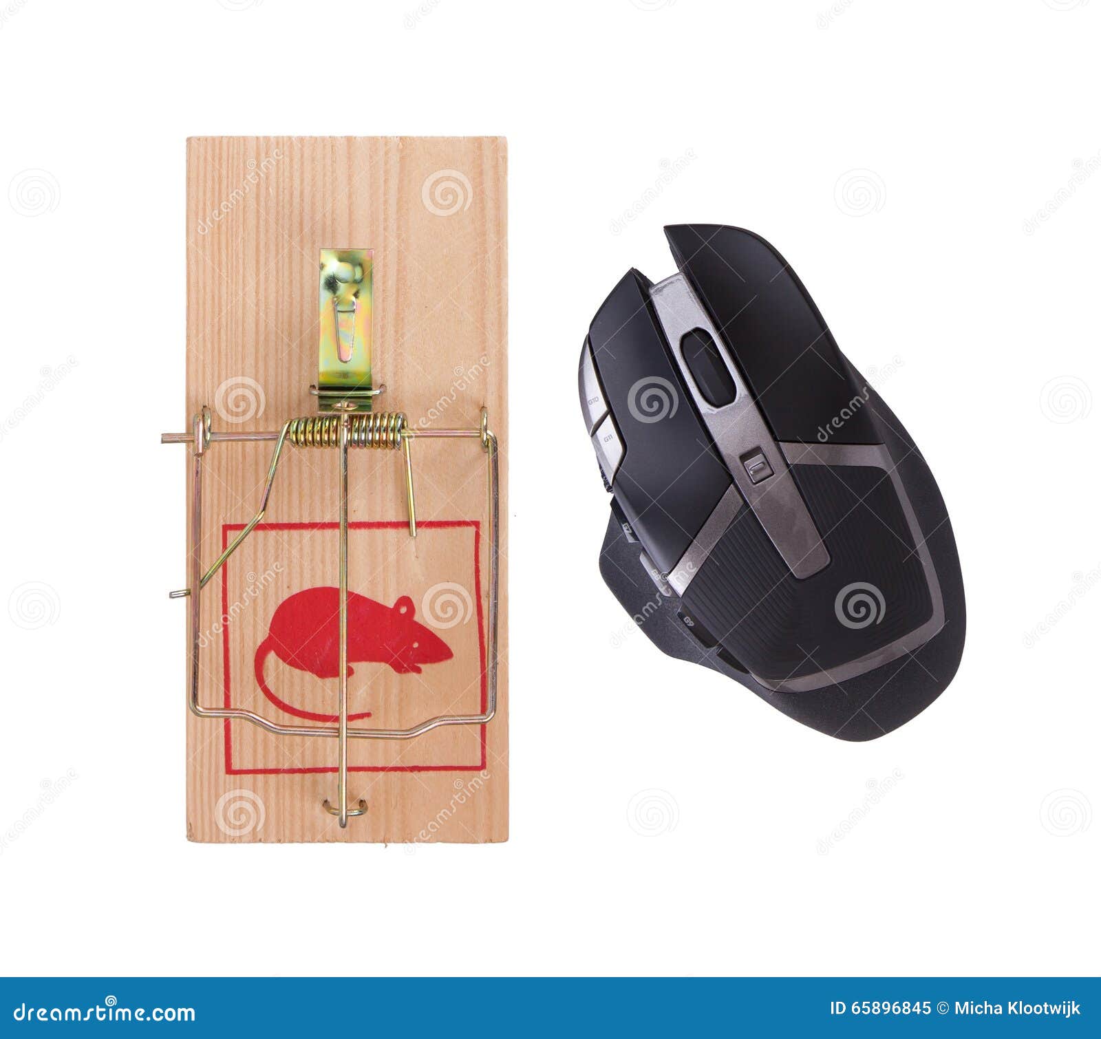 Moderne Computermaus in Einer Mausefalle Stockbild - Bild von seilzug ...