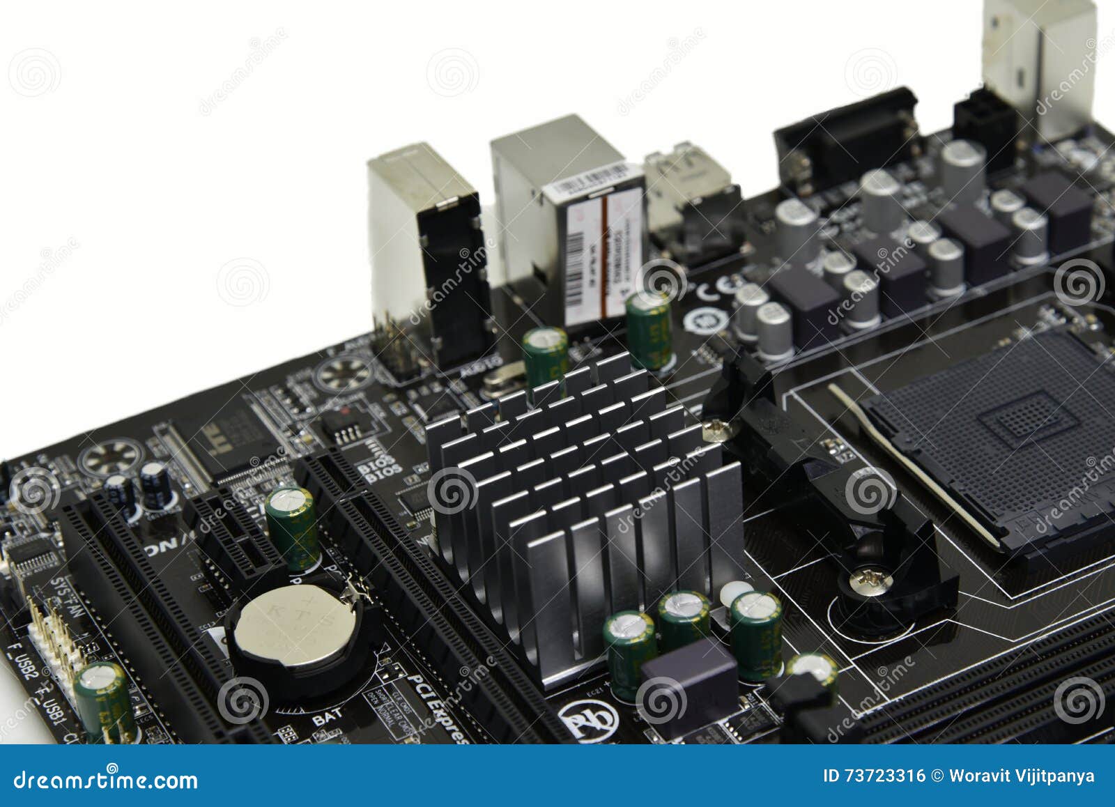 Moderne Computermotherboard Stock Foto - Image of microprocessor ...