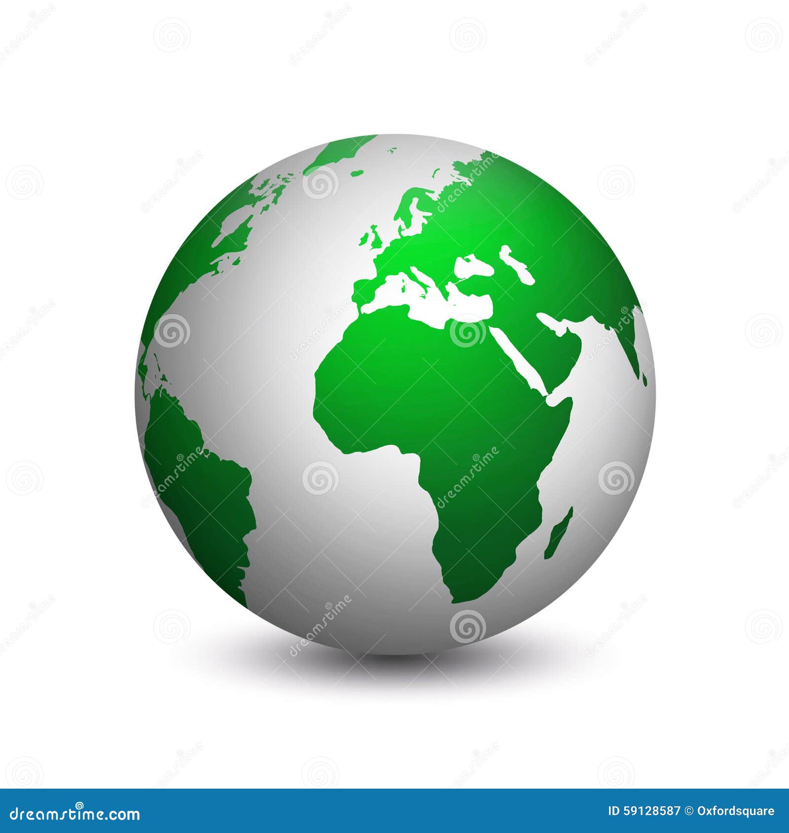 Moderne Die Aarde in Groen Wordt Gekleurd Stock Illustratie ...