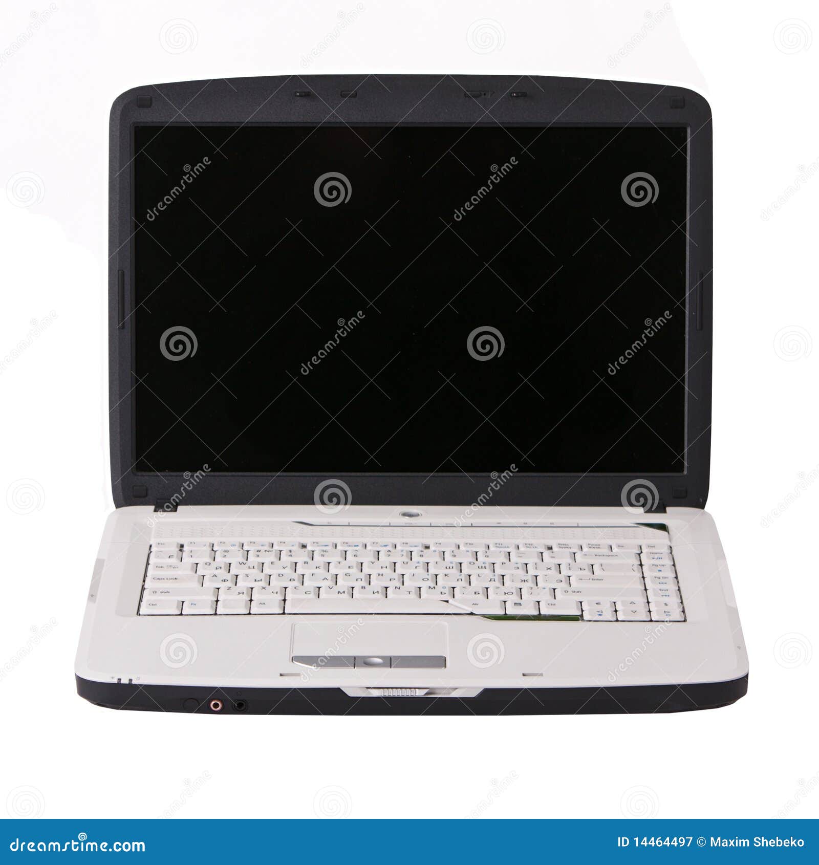 Moderne laptop stock afbeelding. Image of zaken, bezinning - 14464497