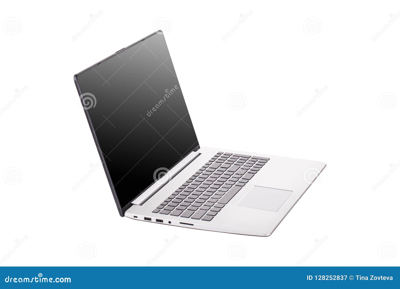 Moderne Laptop-Computer Lokalisiert Stockbild - Bild von elektronik ...