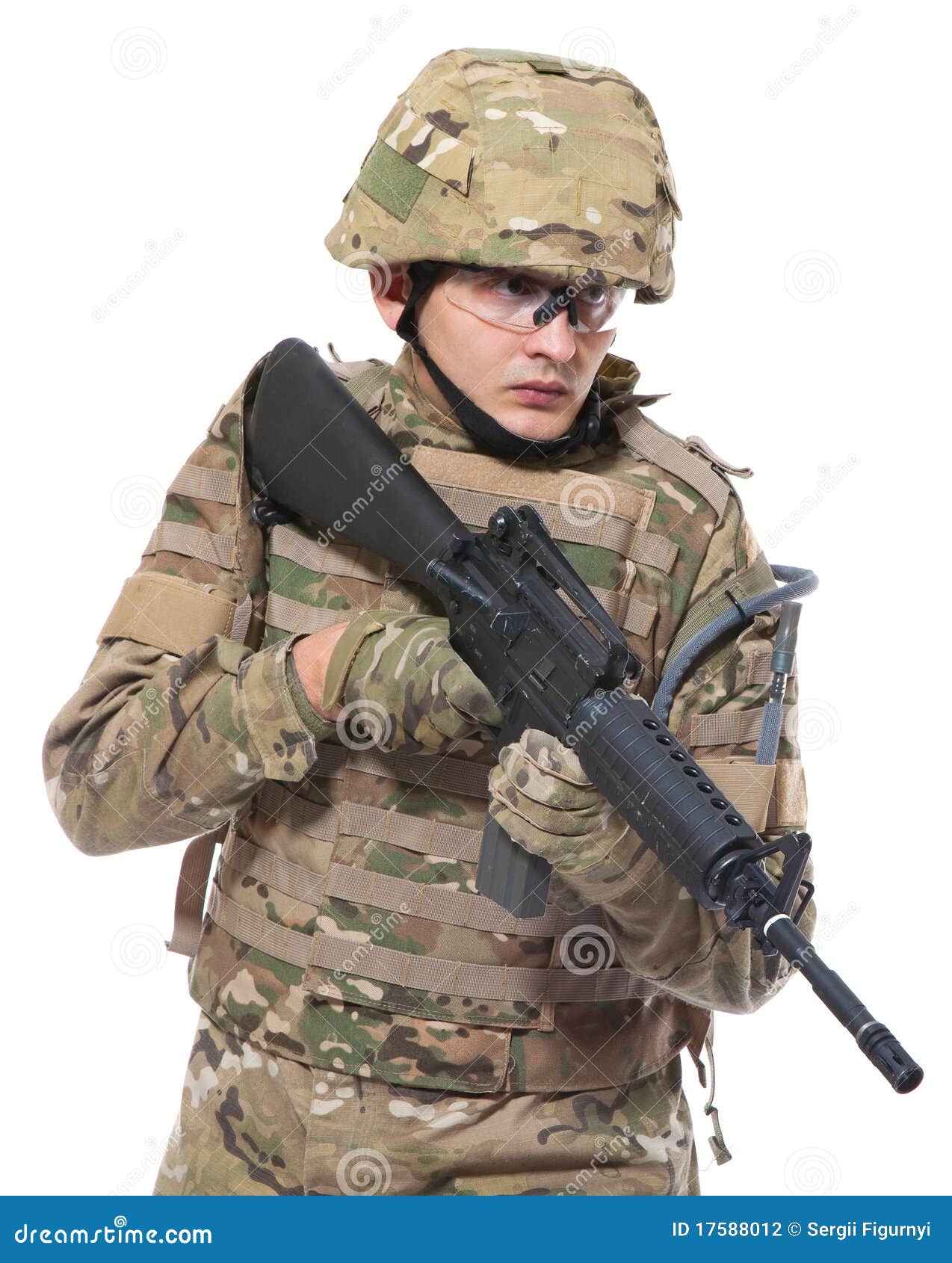 Moderne Militair Met Geweer Stock Foto - Image of leger, kaukasisch ...