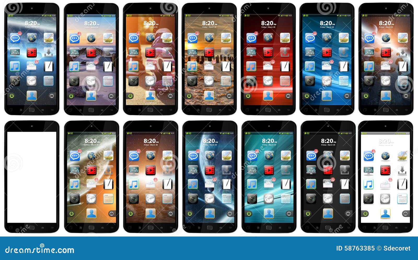 Moderne mobiele telefoon stock illustratie. Illustration of draagbaar ...