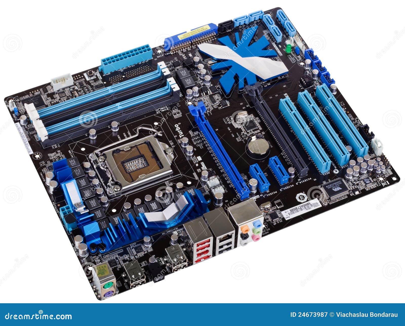 Moderne motherboard stock afbeelding. Image of mededeling - 24673987