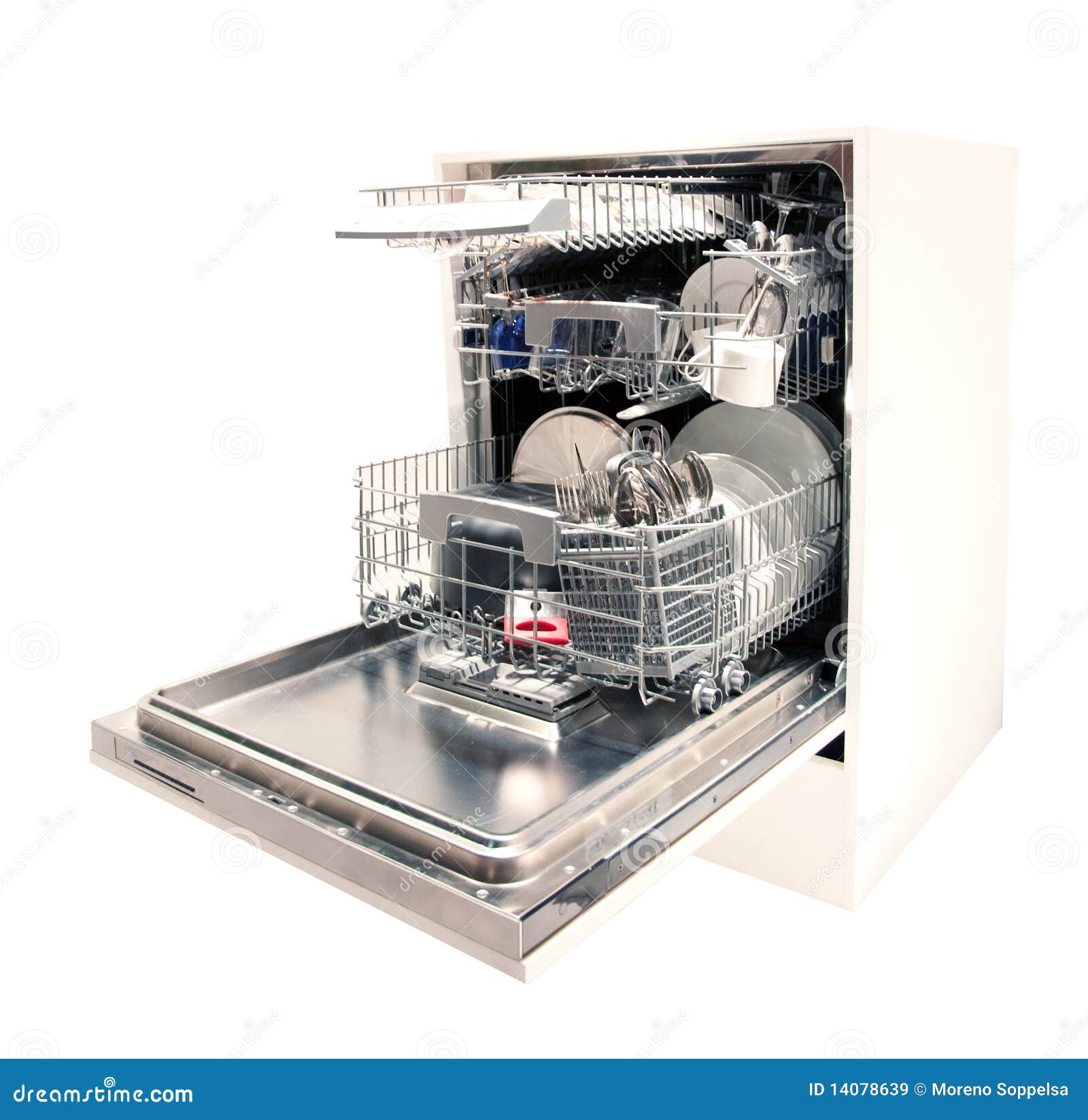 Moderne open afwasmachine stock afbeelding. Image of schoon - 14078639