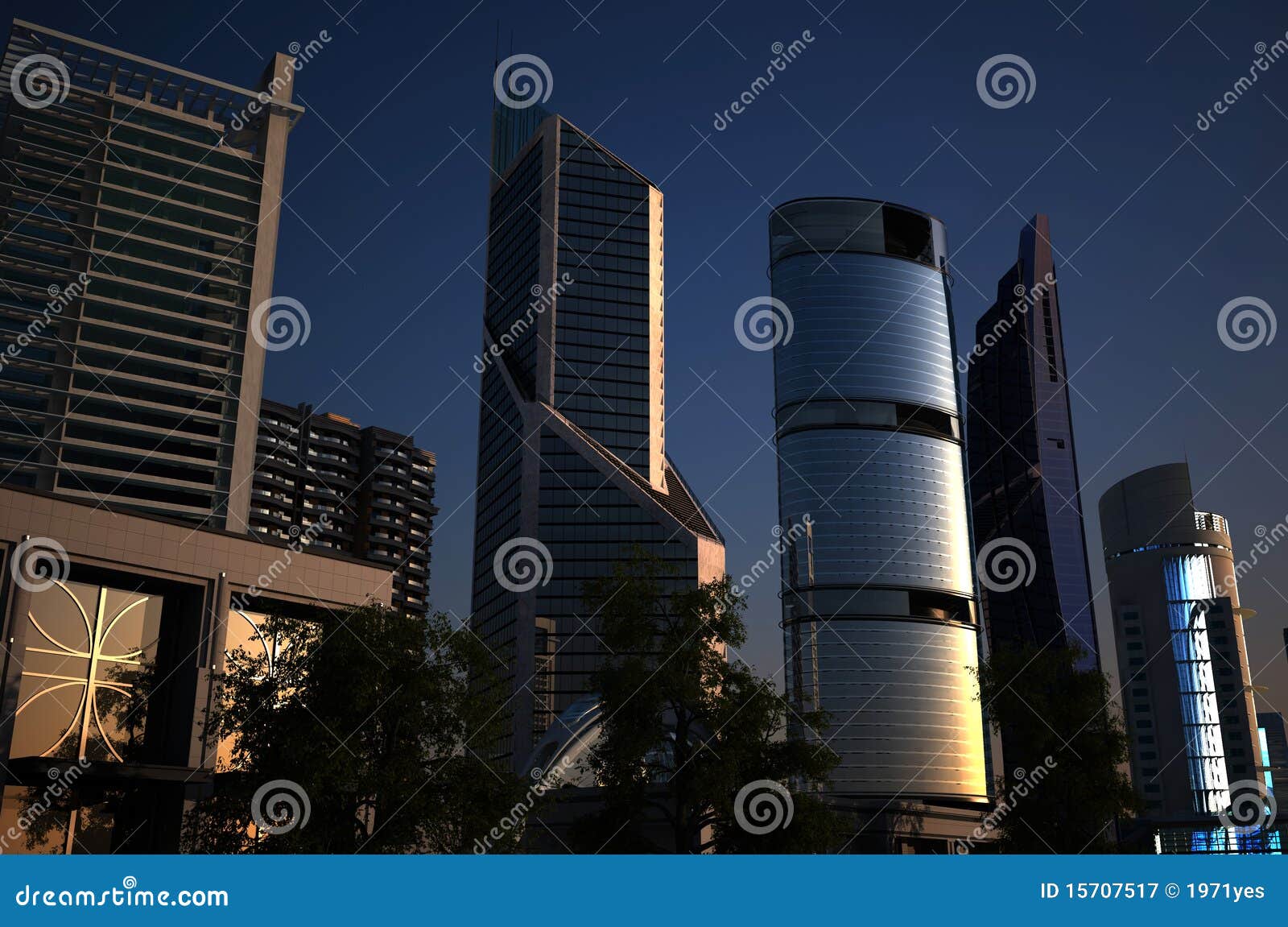 Moderne stad stock illustratie. Illustration of stedelijk - 15707517