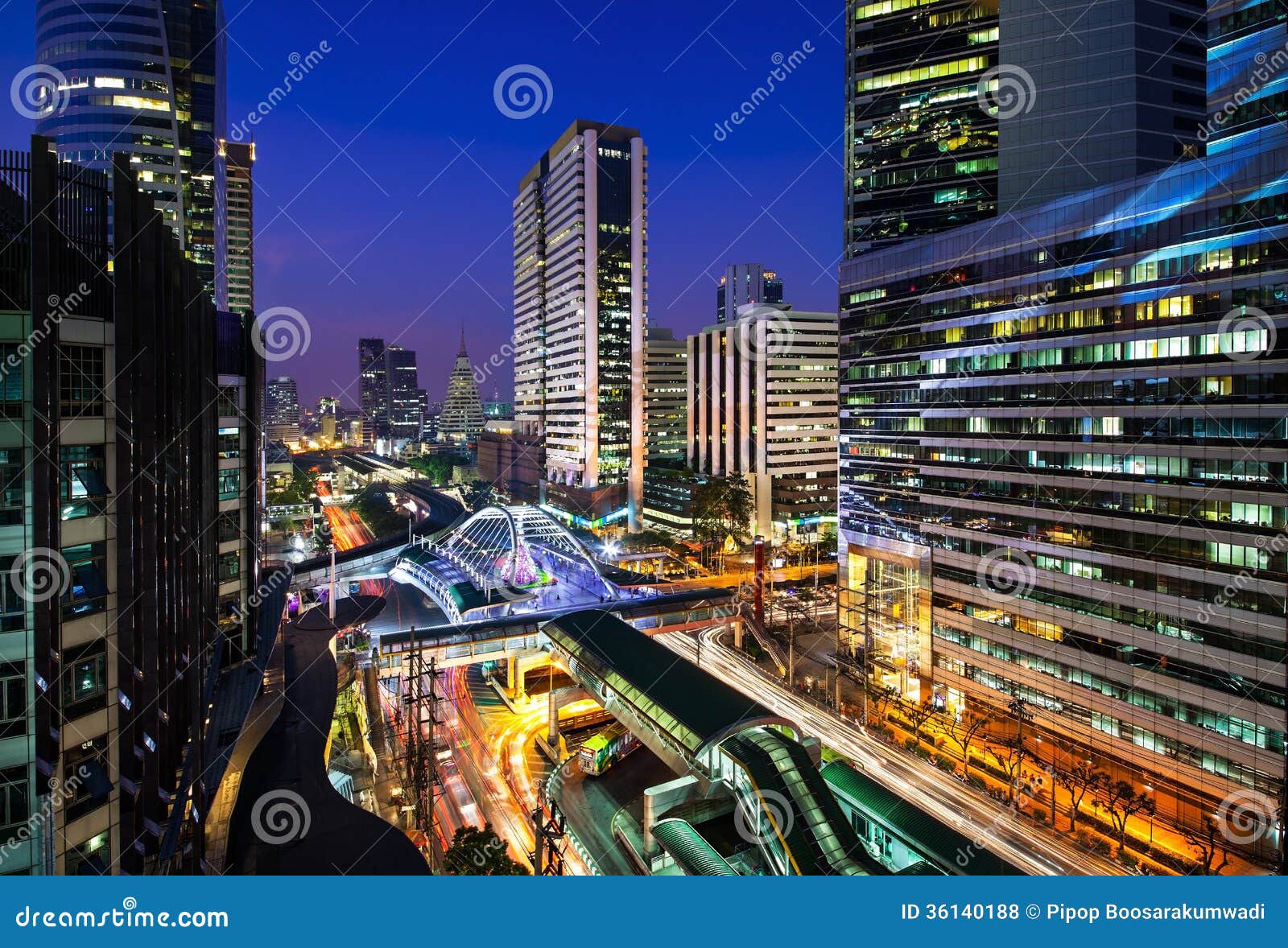 Moderne Stad, Sathon-Road, Bangkok, Thailand. Stock Foto - Image of ...