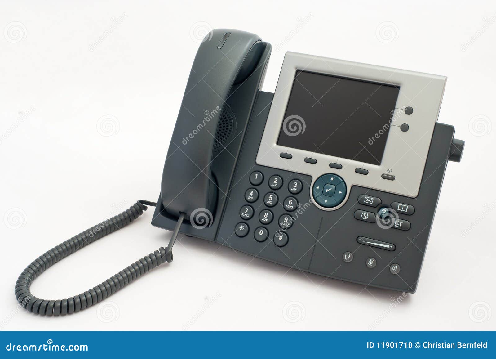 Moderne telefoon op wit stock foto. Image of scherm, aansluting - 11901710