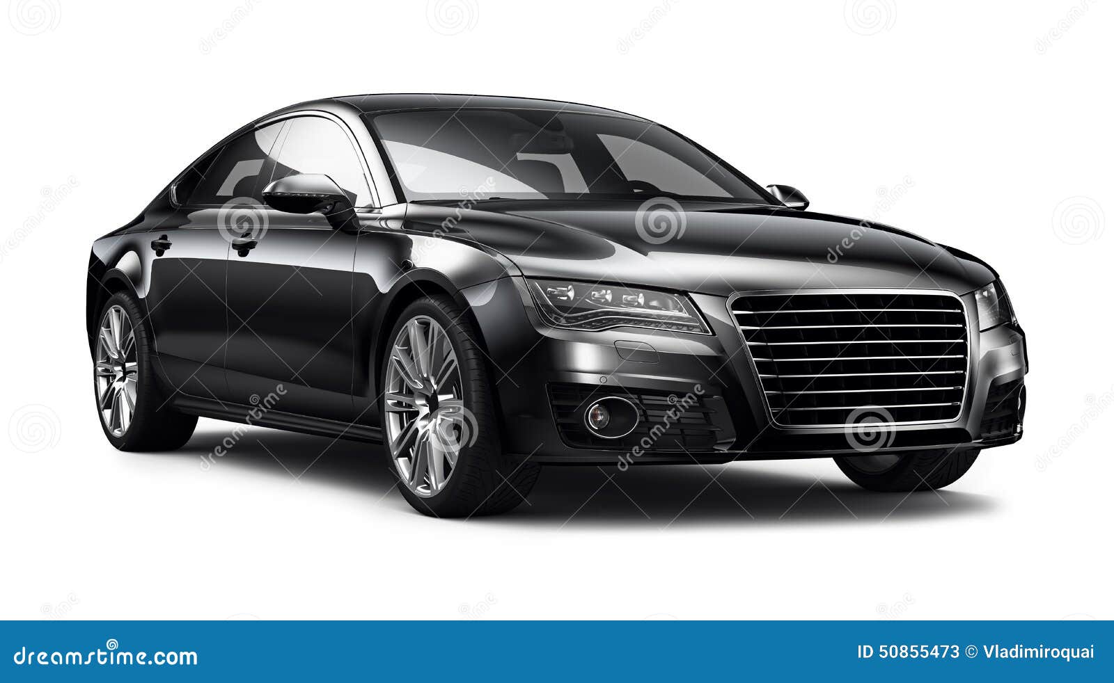 Moderne Zwarte Auto stock illustratie. Illustration of fragment - 50855473