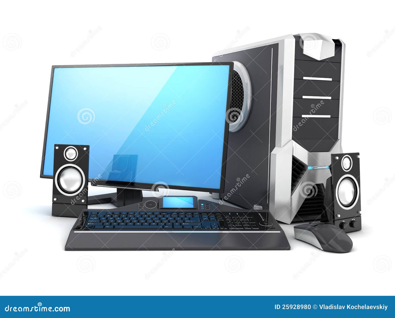 Moderner Computer stock abbildung. Illustration von computer - 25928980