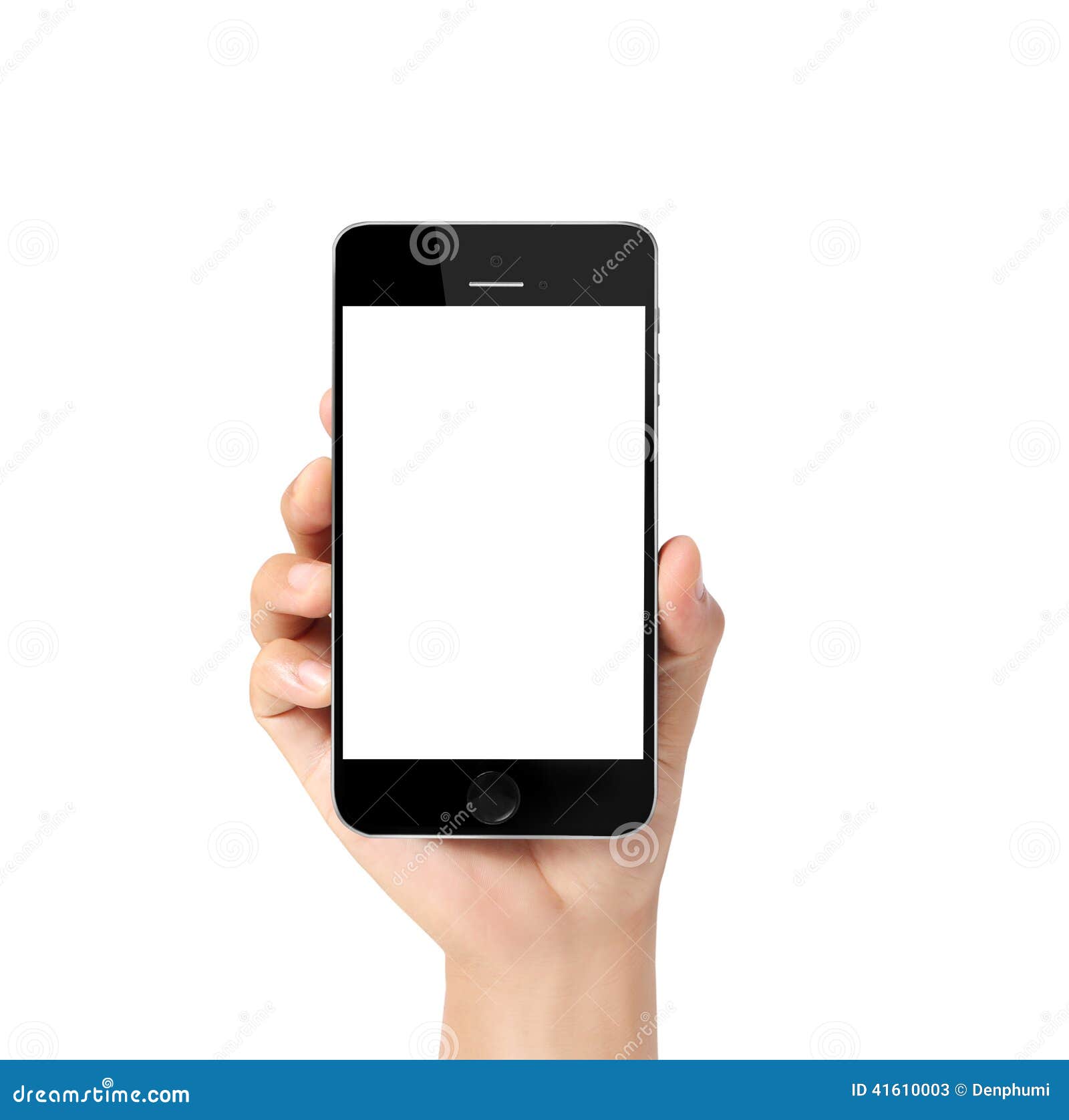 Moderner Handy in der Hand stockbild. Bild von taste - 41610003
