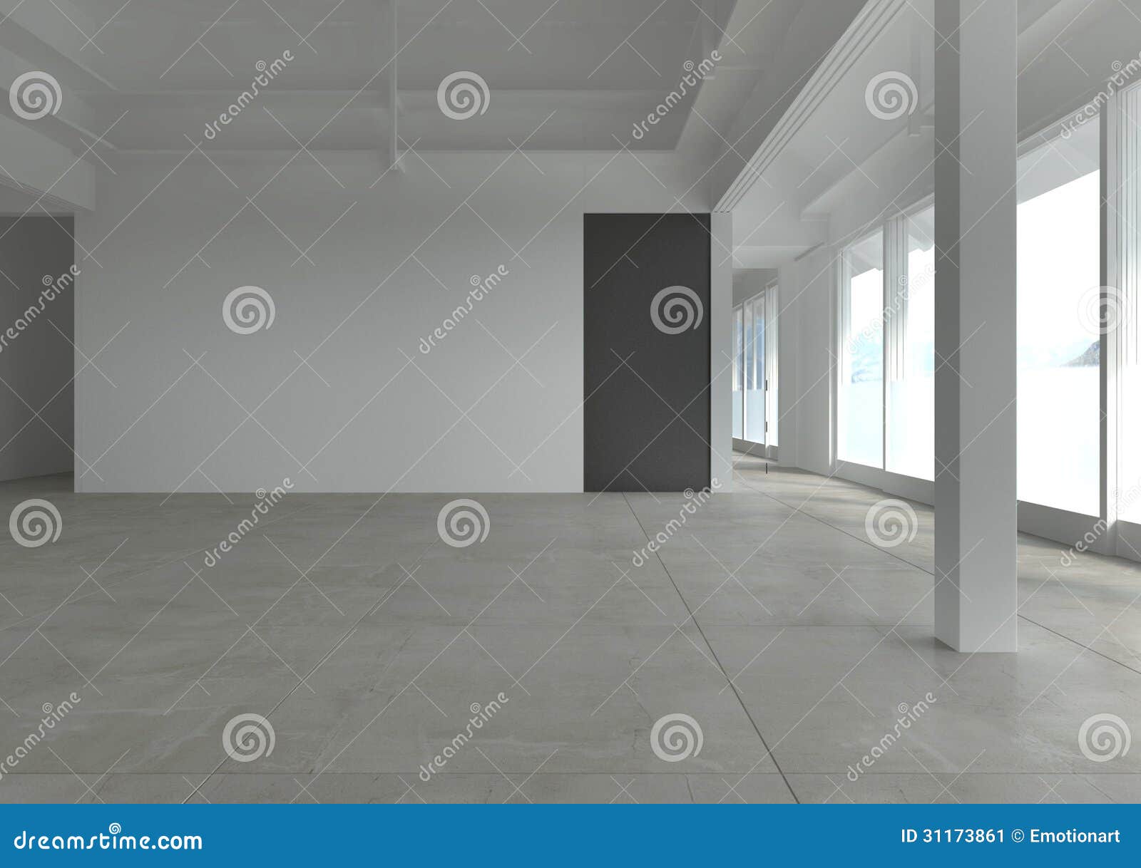 Moderner Leerer Raum | Architektur-Innenraum Stock Abbildung ...