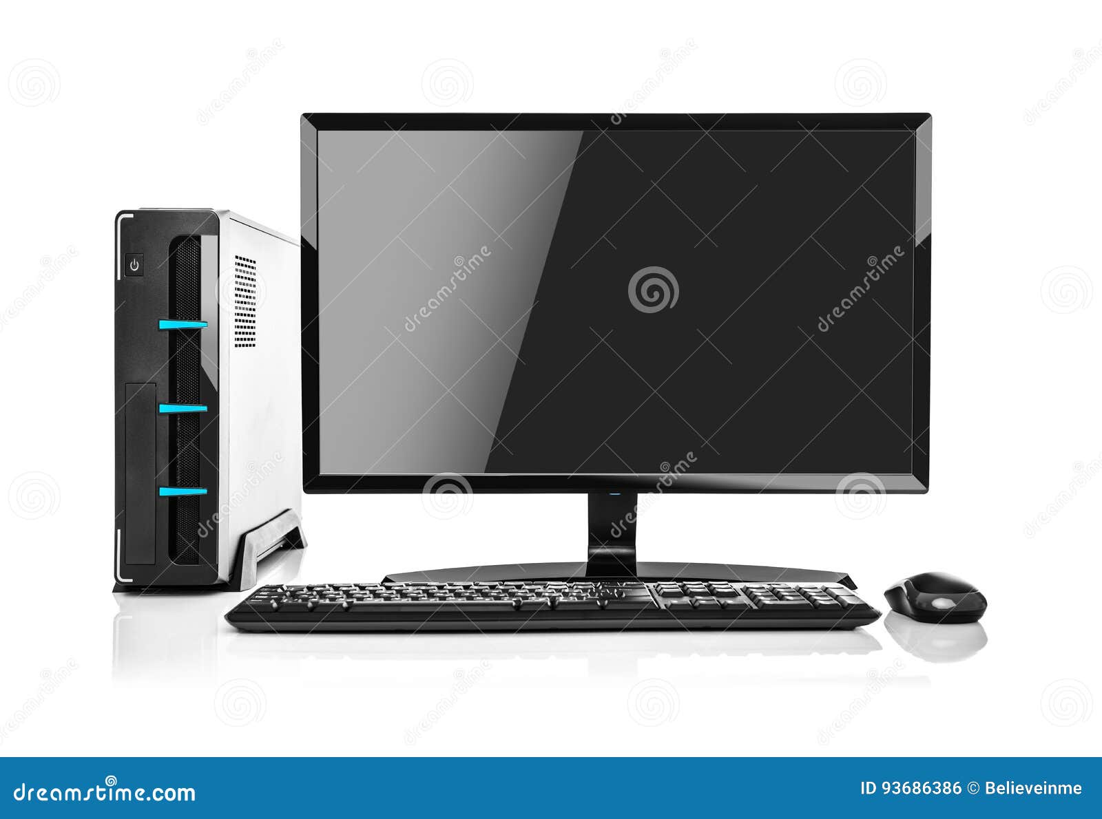 Moderner PC-Computer Lokalisiert Stockfoto - Bild von technologie ...