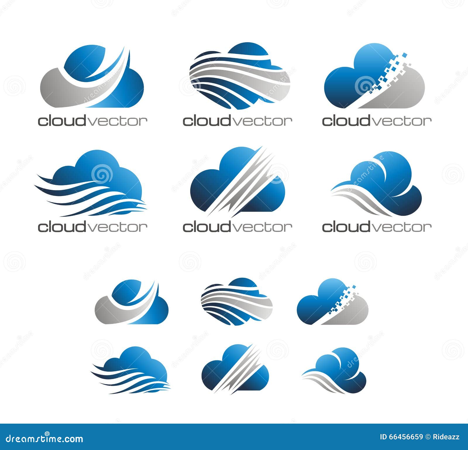 MODERNER WOLKEN-LOGO-VEKTOR Stock Abbildung - Illustration von wasser ...