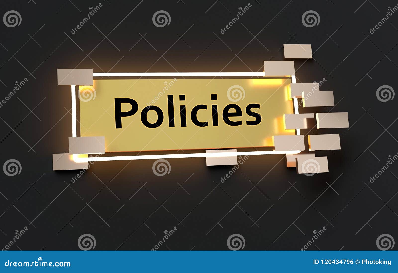 Modernes Goldenes Zeichen Der Politik Stock Abbildung - Illustration ...