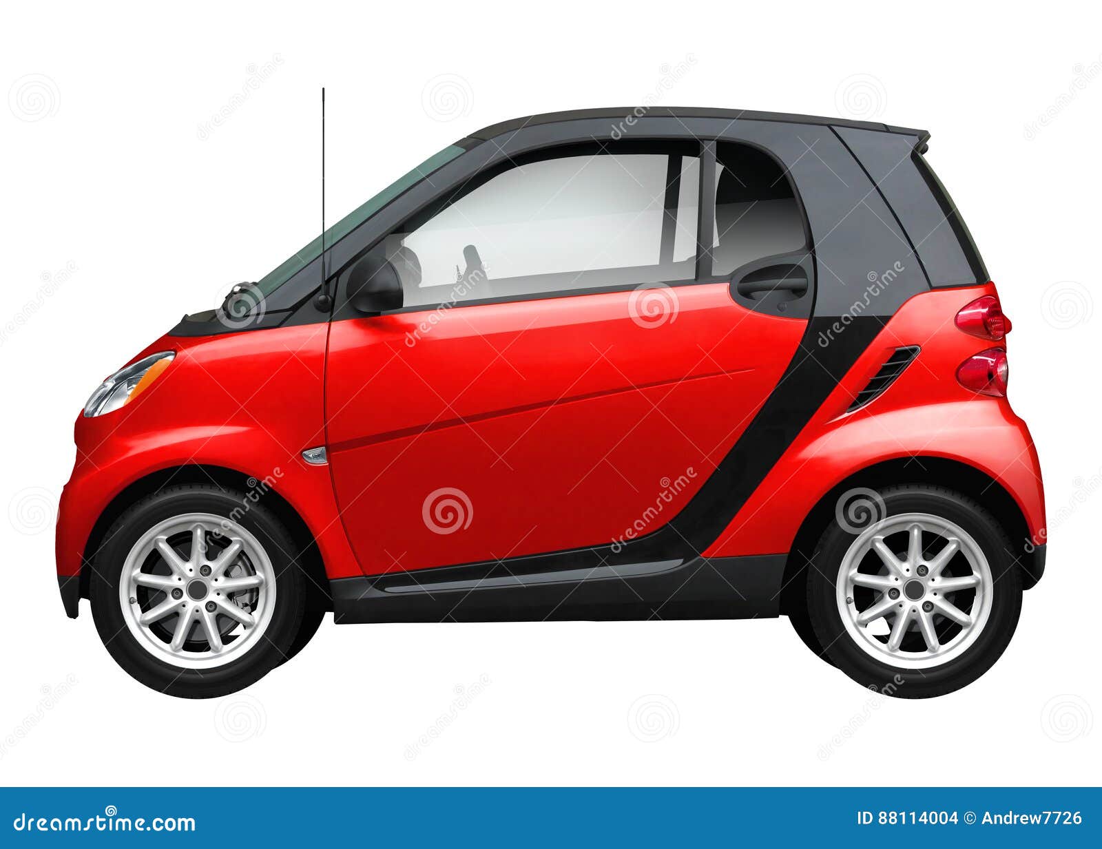 Modernes Kleines Rotes Auto Stock Abbildung - Illustration von nett ...