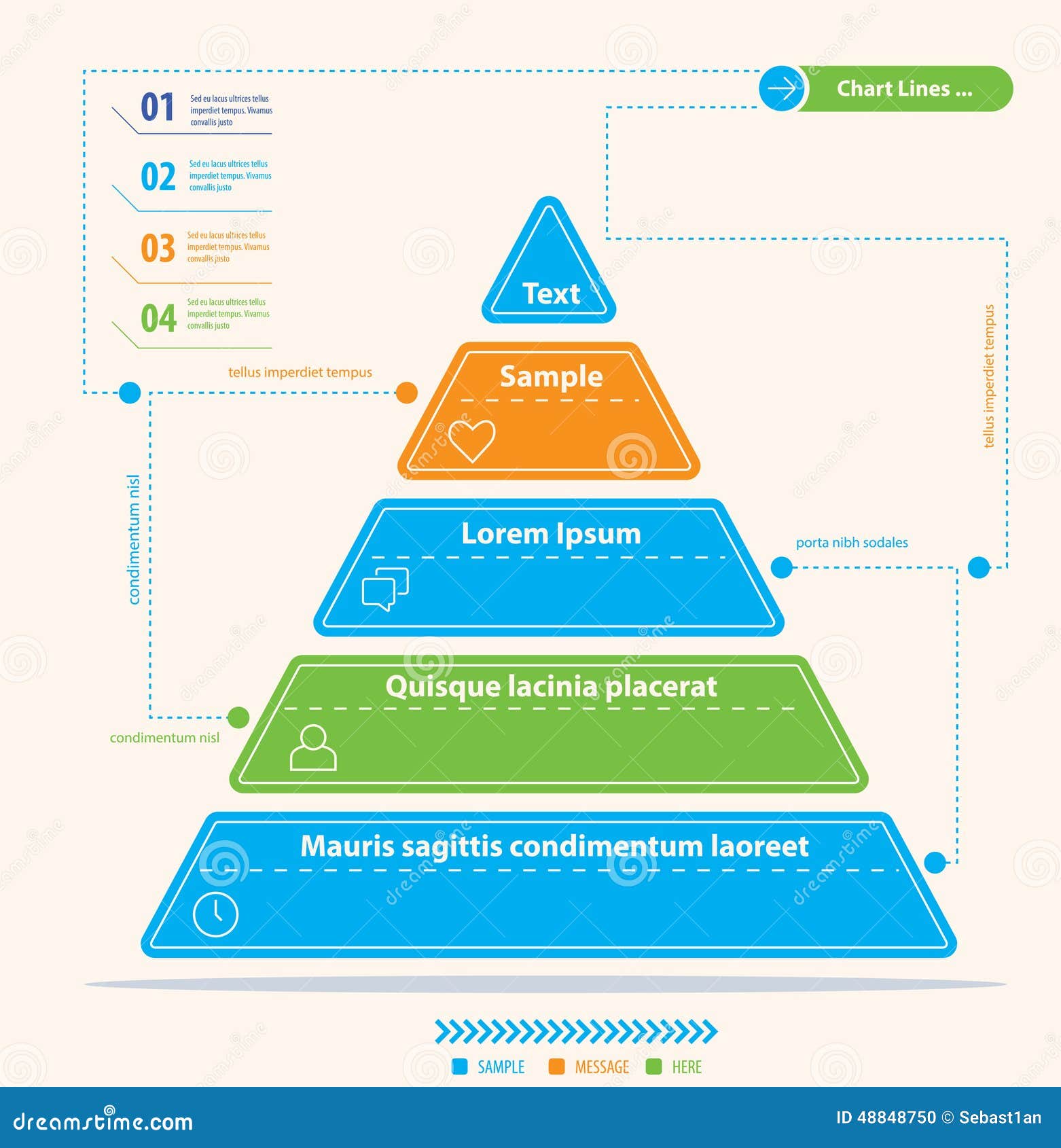 Modernes Pyramiden-Diagramm Vektor Abbildung - Illustration von ...