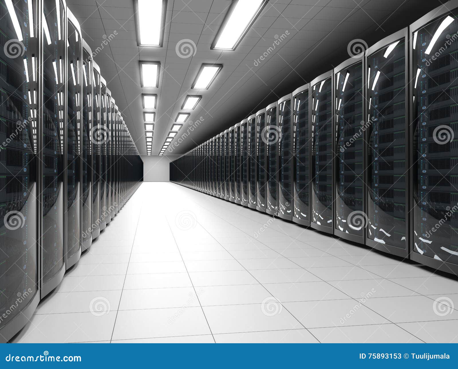 Modernes Rechenzentrum stock abbildung. Illustration von zahnstange ...