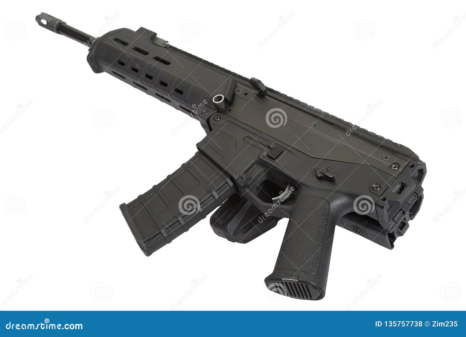 Modernes Sturmgewehr stockfoto. Bild von feuerwaffen - 135757738