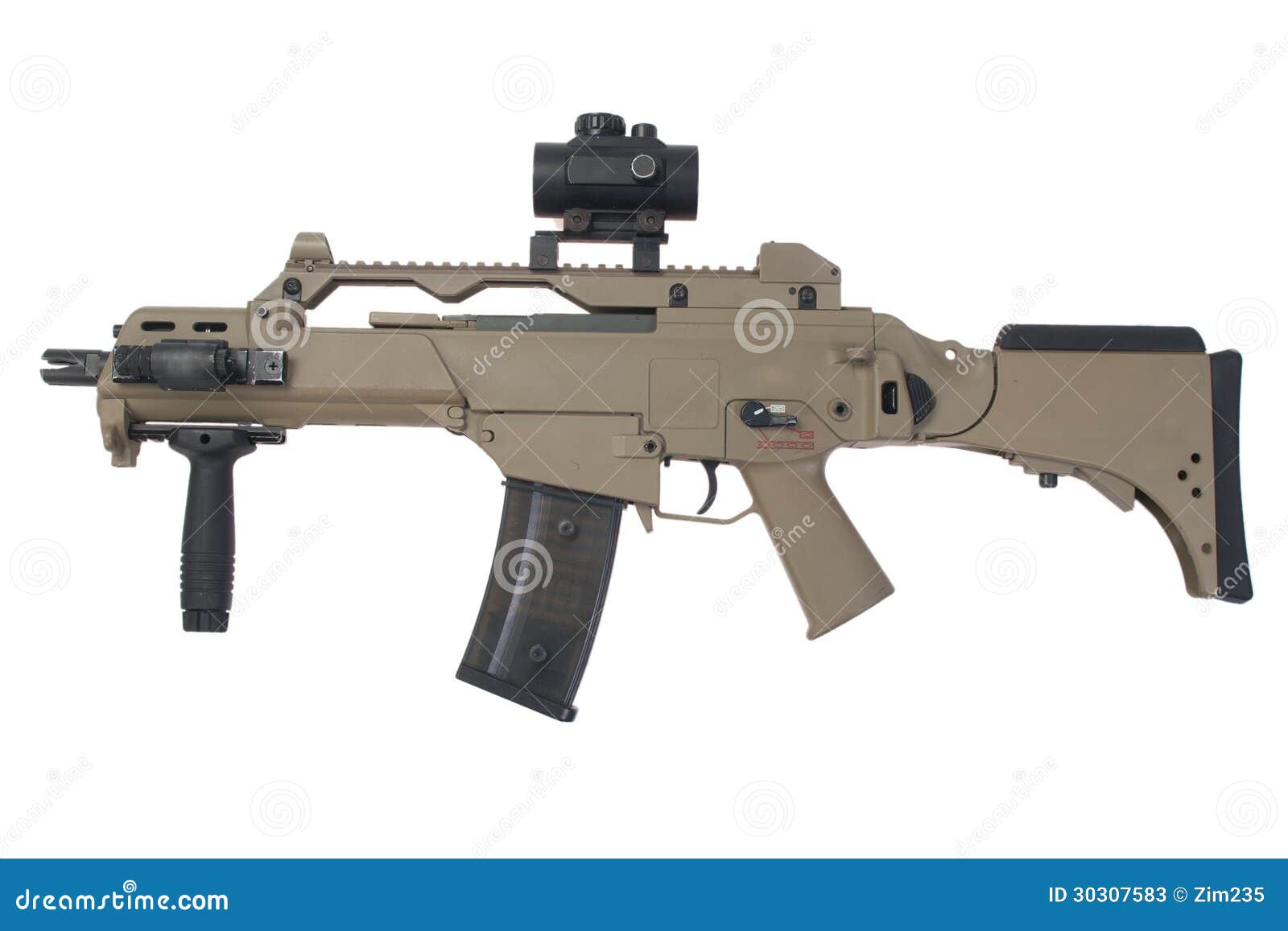 Modernes Sturmgewehr G36 stockbild. Bild von clips, arme - 30307583