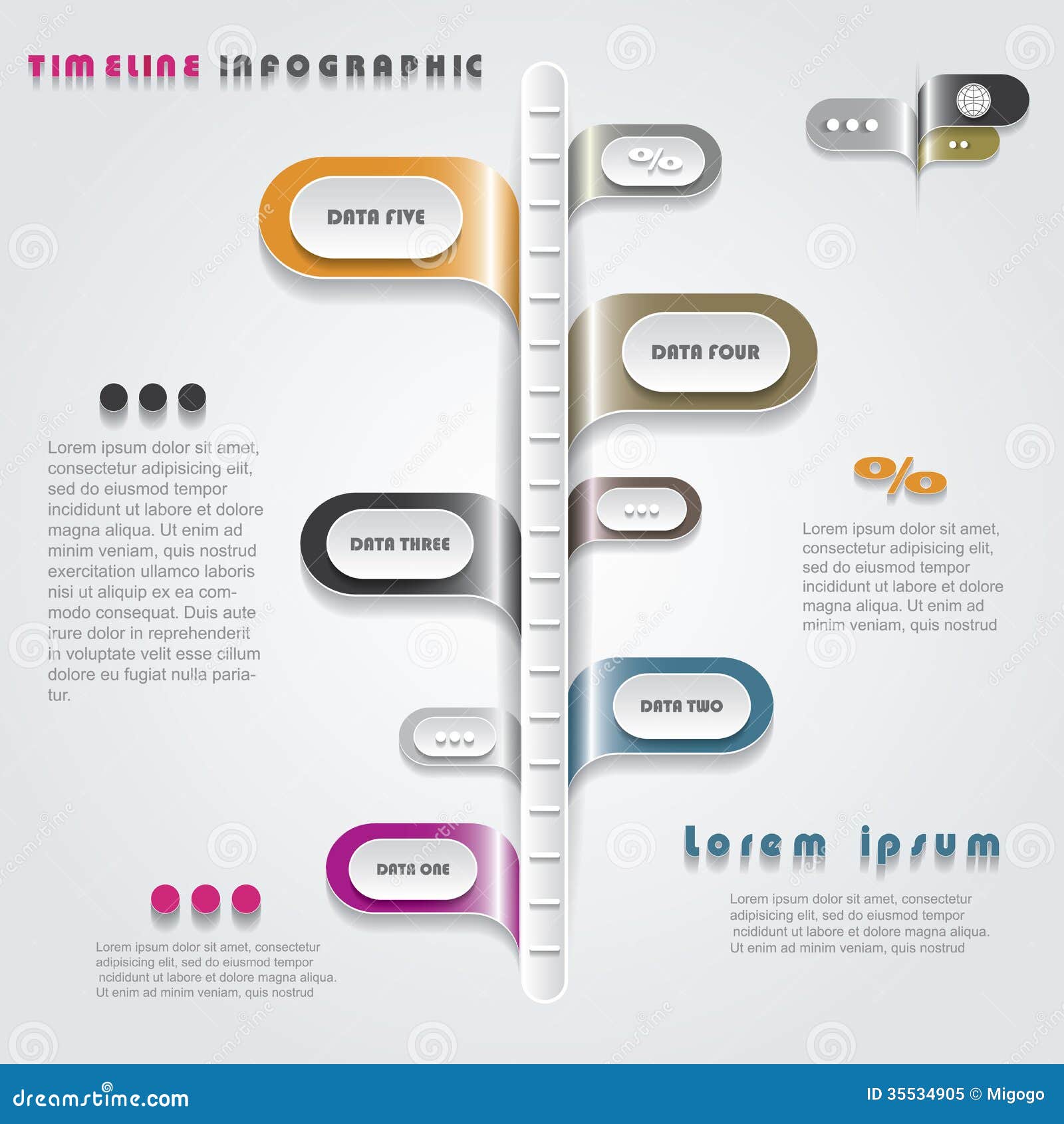 Modernes Zeitachse Infographics Design Stock Abbildung - Illustration ...