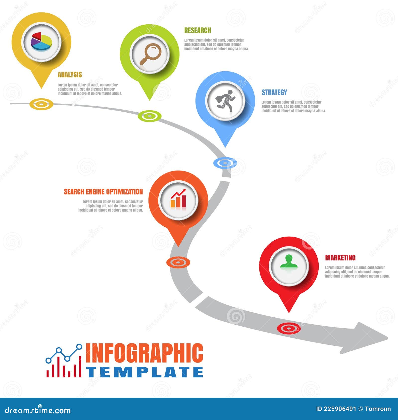 Infographic Pointers. Frame And A Text Box With The Extension Line And ...