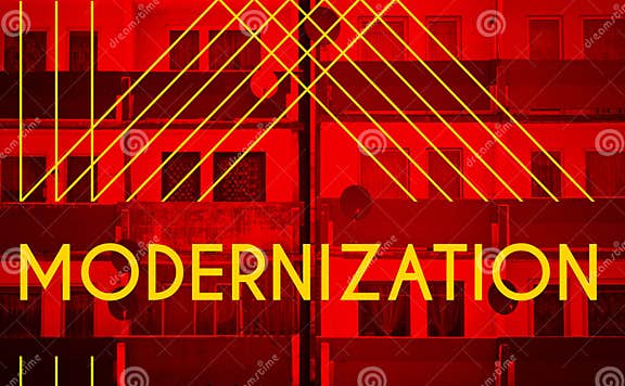 Modernisation, Affiche Moderne De Conception D'architecture ...