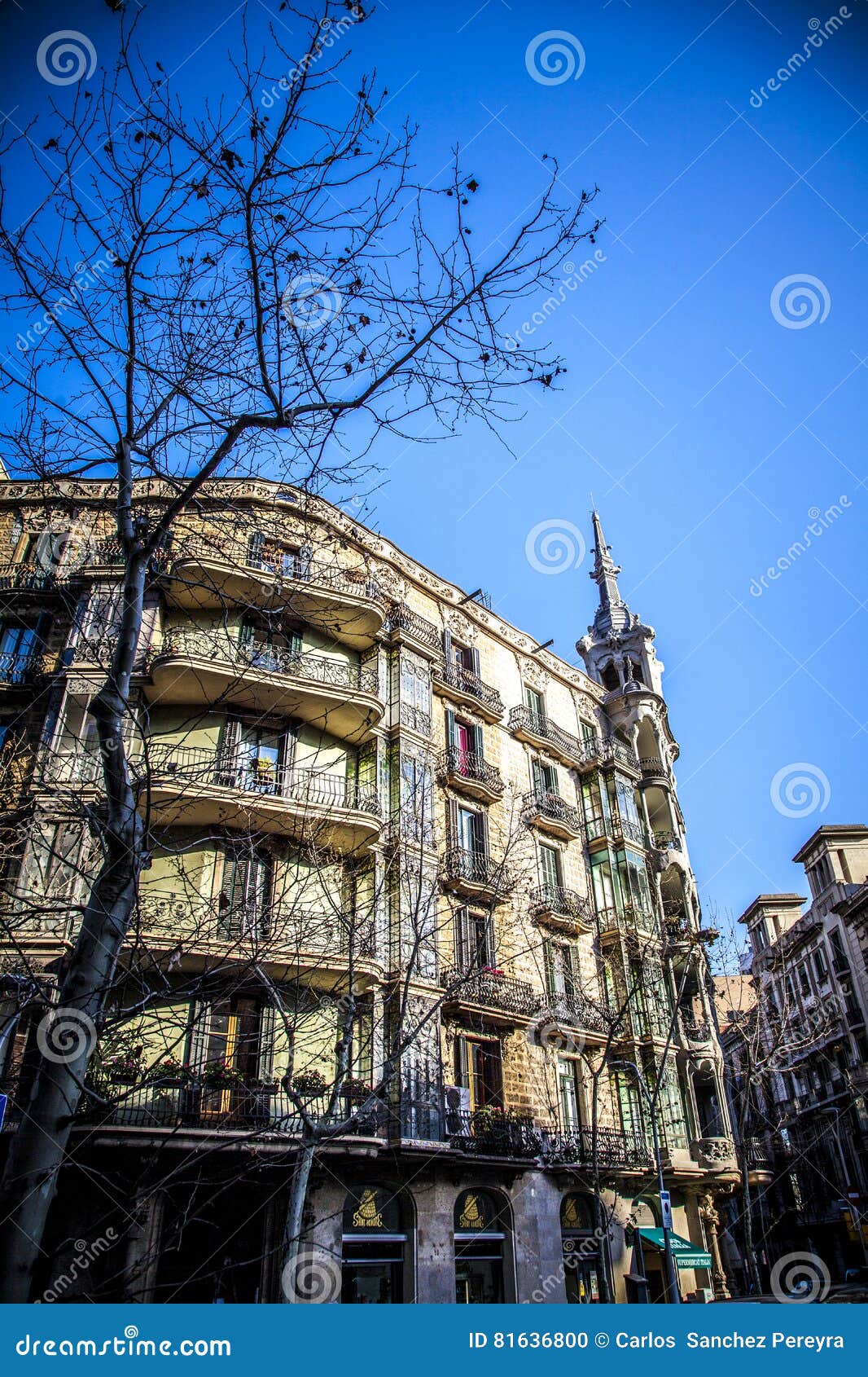 Modernism Architecture in Eixample District Editorial Image - Image of ...