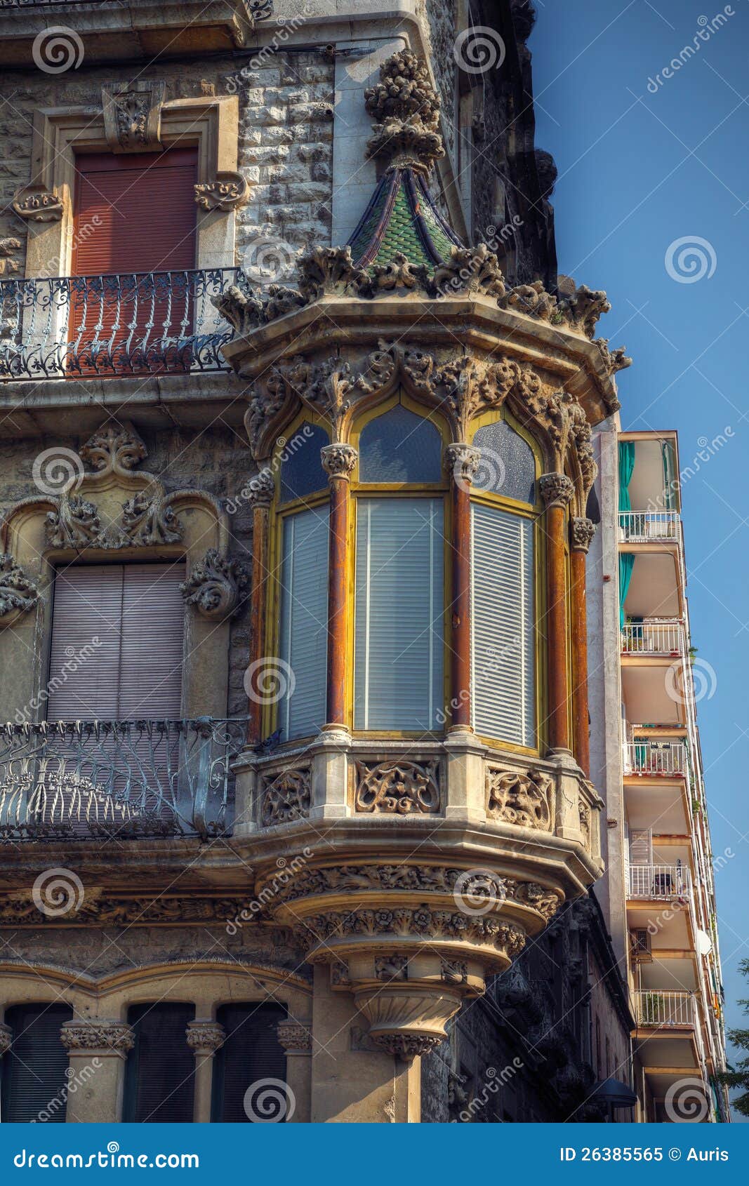 Modernism building stock image. Image of tower, tarragona - 26385565