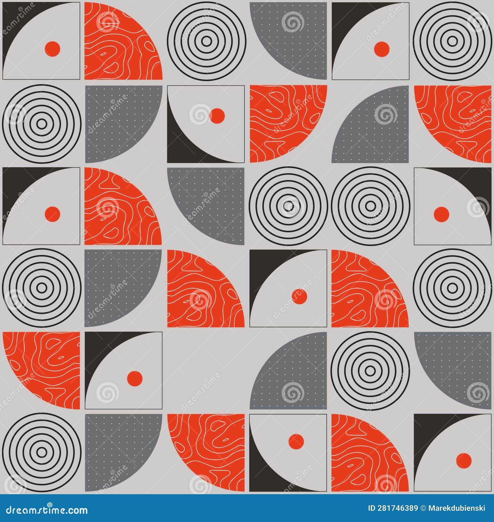 Geometric and Abstract Design. Modernism Aesthetic Seamless Pattern ...