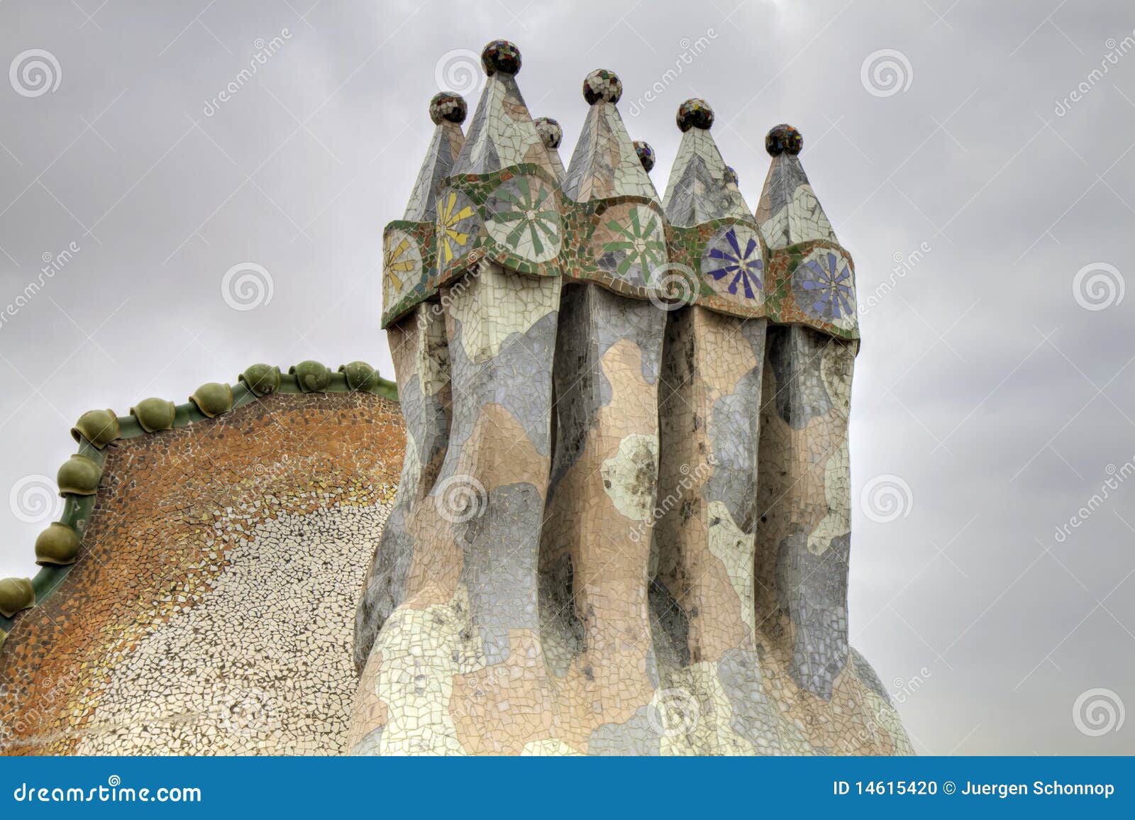 Modernism Style Chimneys of the Casa Batla Editorial Image - Image of ...