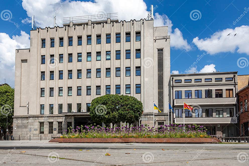 Modernist Architecture of Optimism in Kaunas, Lithuania Stock Image ...