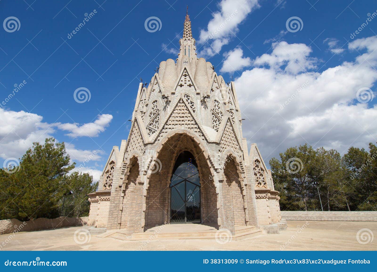 Modernist Church of Montferri Stock Image - Image of chapel, tourism ...
