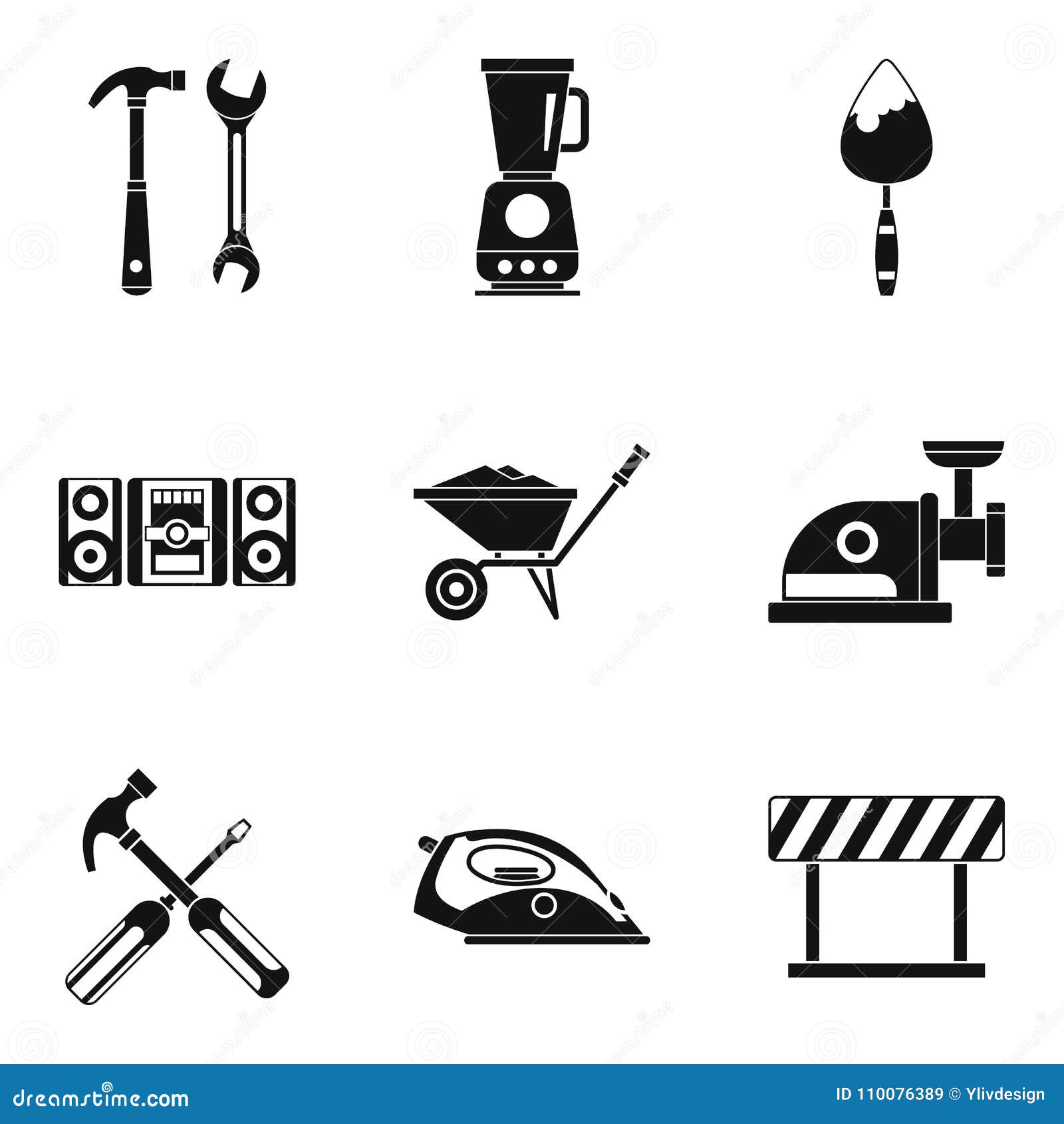 Modernization Icons Set, Simple Style Stock Vector - Illustration of ...