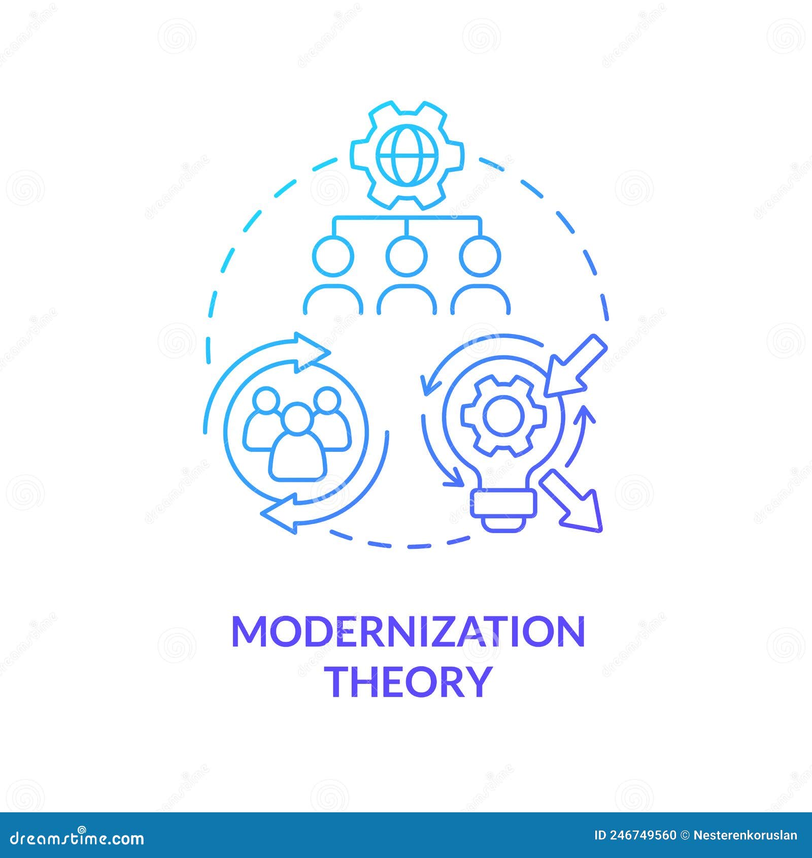 Modernization Theory Blue Gradient Concept Icon Stock Vector ... Modernization Theory Blue Gradient Concept Icon Stock Vector ...